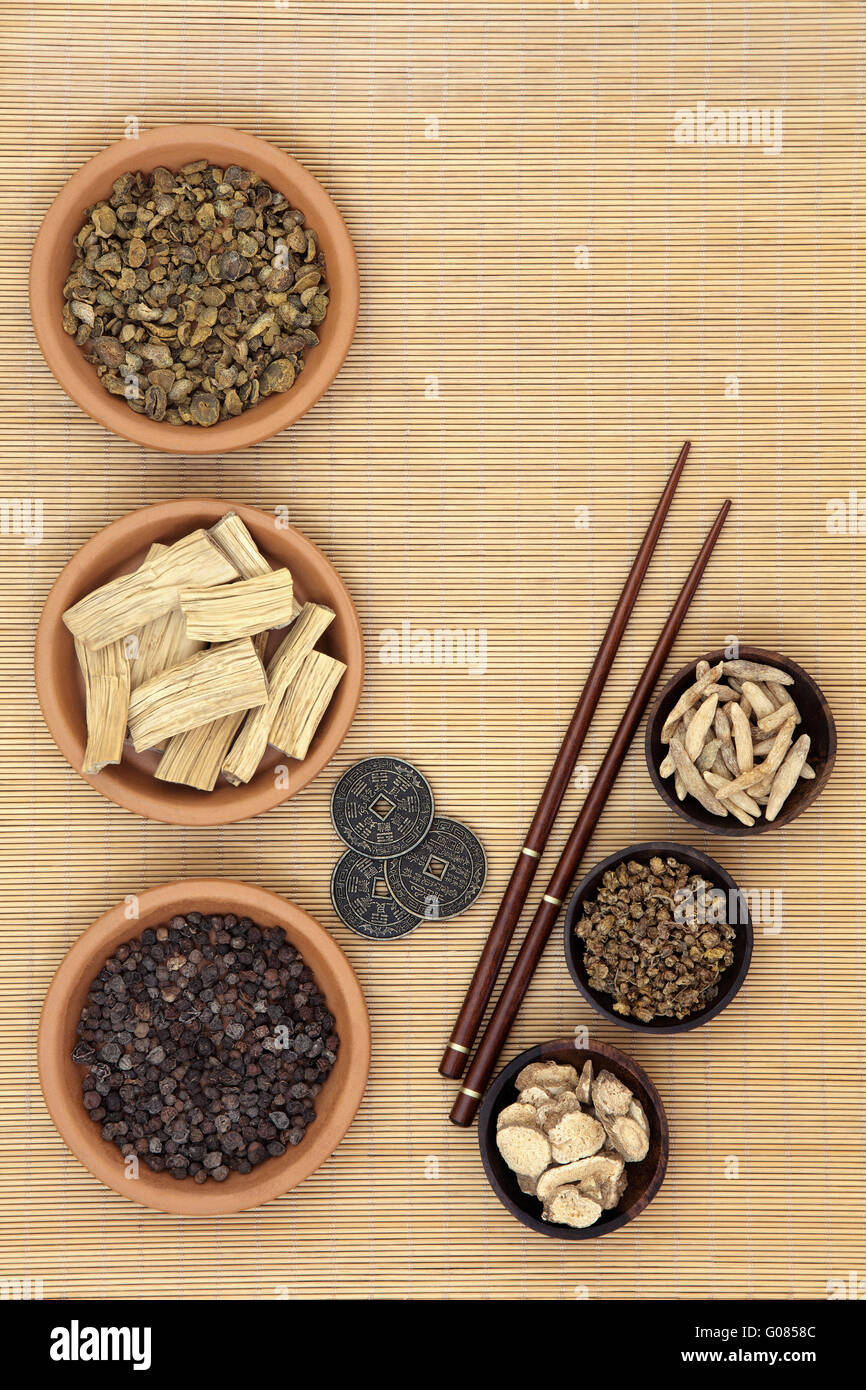 Traditional chinese herb ingredients used in alternative medicine, i ...