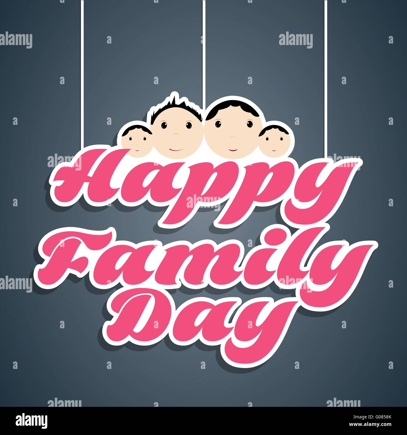 nice and beautiful abstract or poster for Family Day with nice and ...
