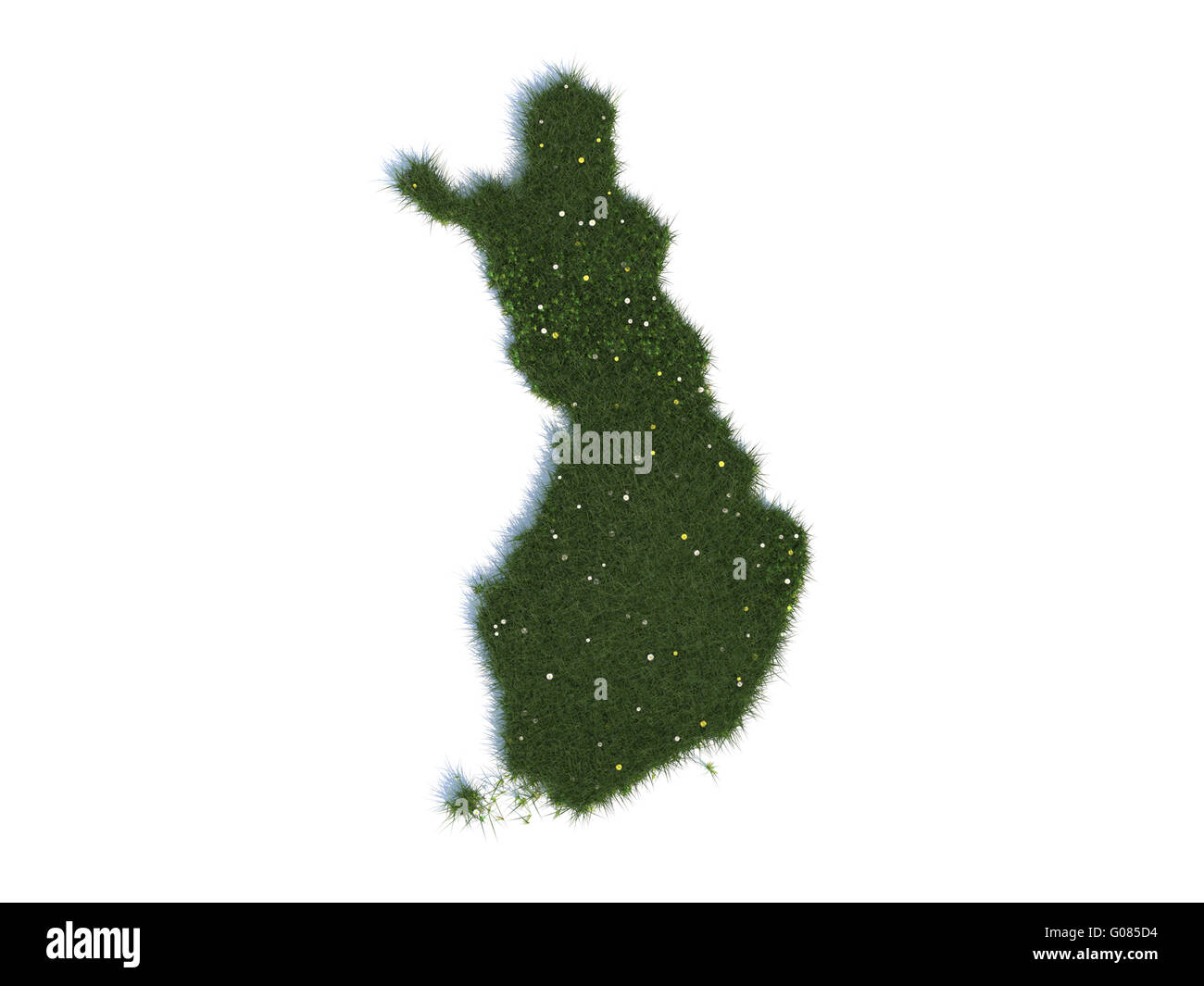 Map of Finland Series Countries out of realistic Grass Stock Photo - Alamy