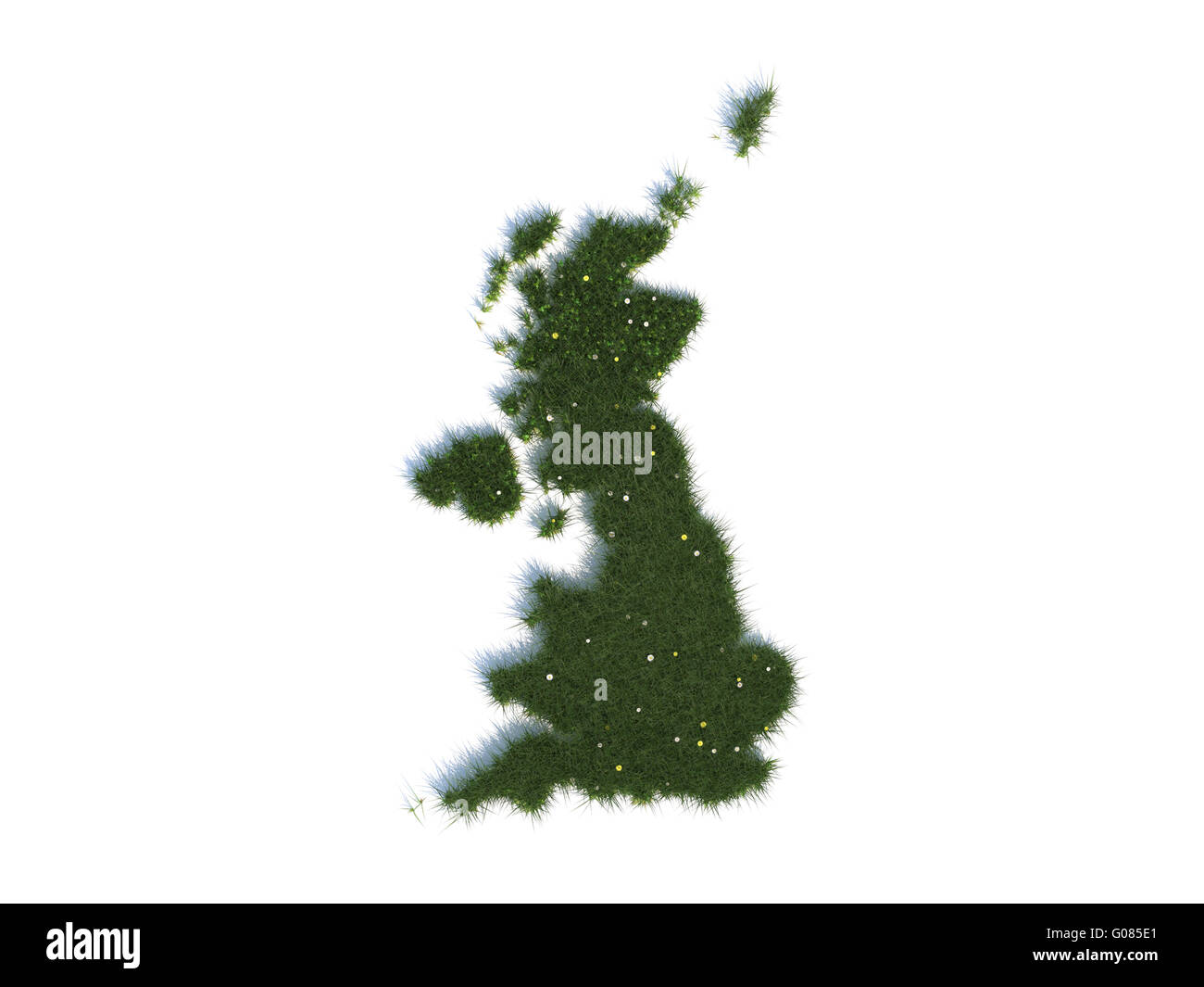 Map of United Kingdom Series Countries out of realistic Grass Stock ...