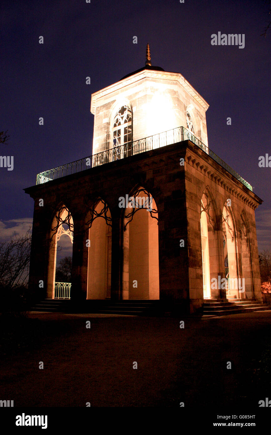gothic library in the night 02 Stock Photo - Alamy