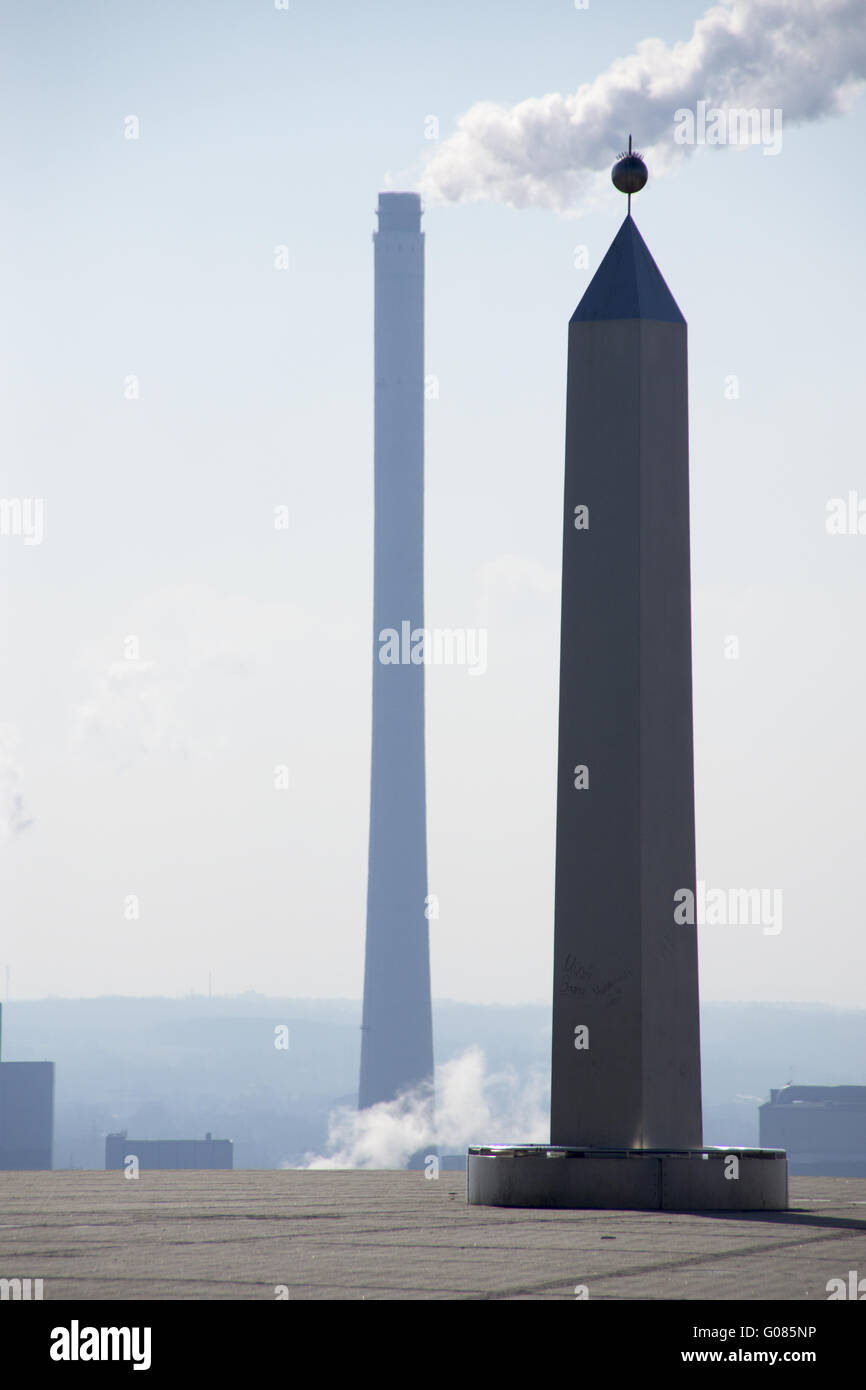 Obelisk, mining dump hoheward, herten, germany Stock Photo - Alamy