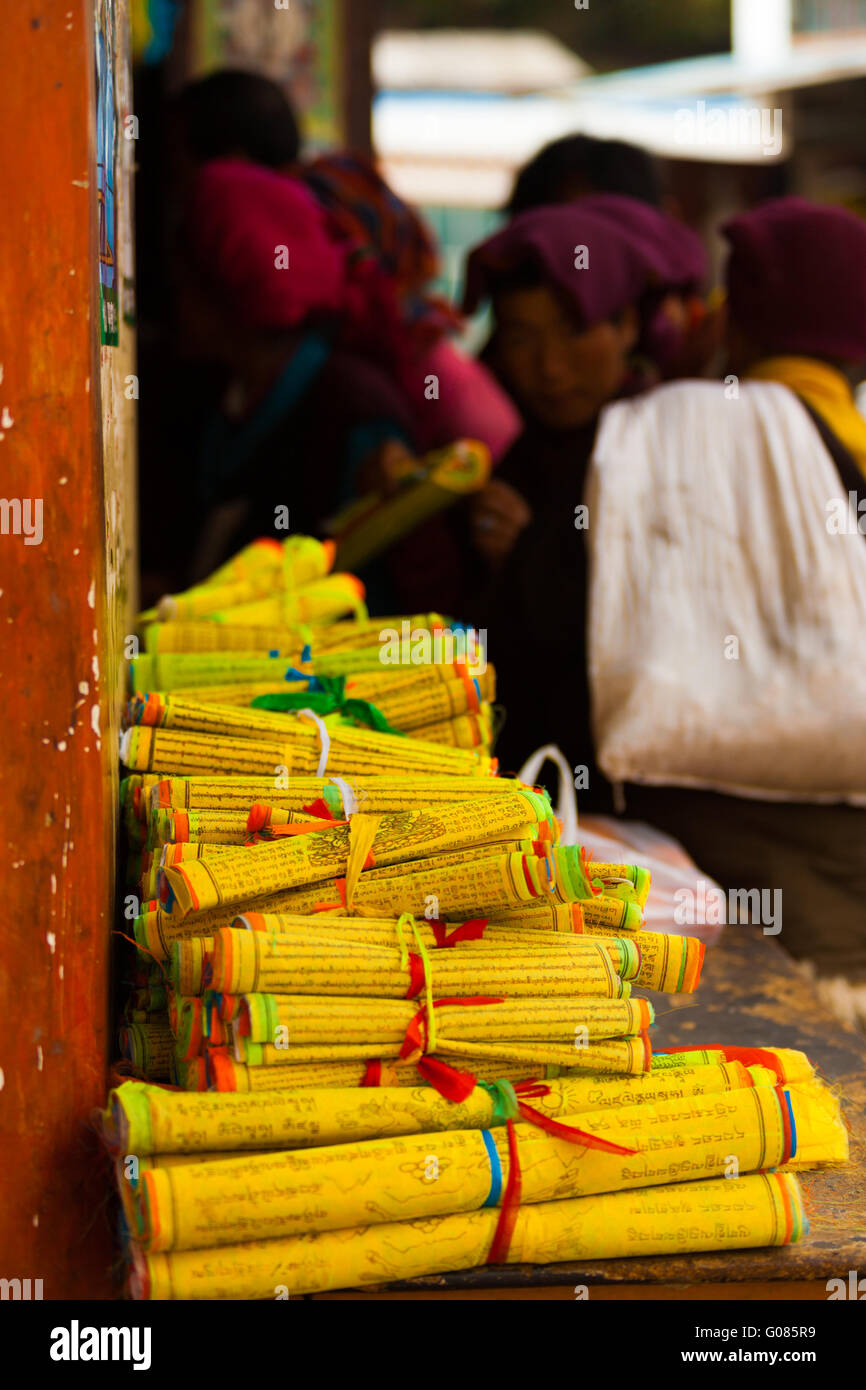 Prayer scrolls hi-res stock photography and images - Alamy
