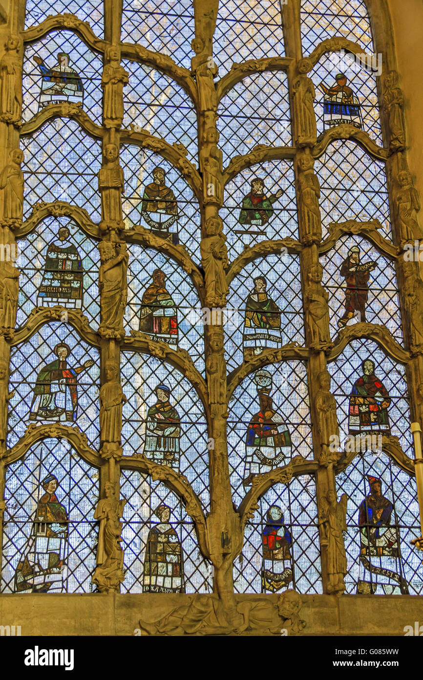 Jesse Tree Window Dorchester Abbey Oxfordshire UK Stock Photo - Alamy