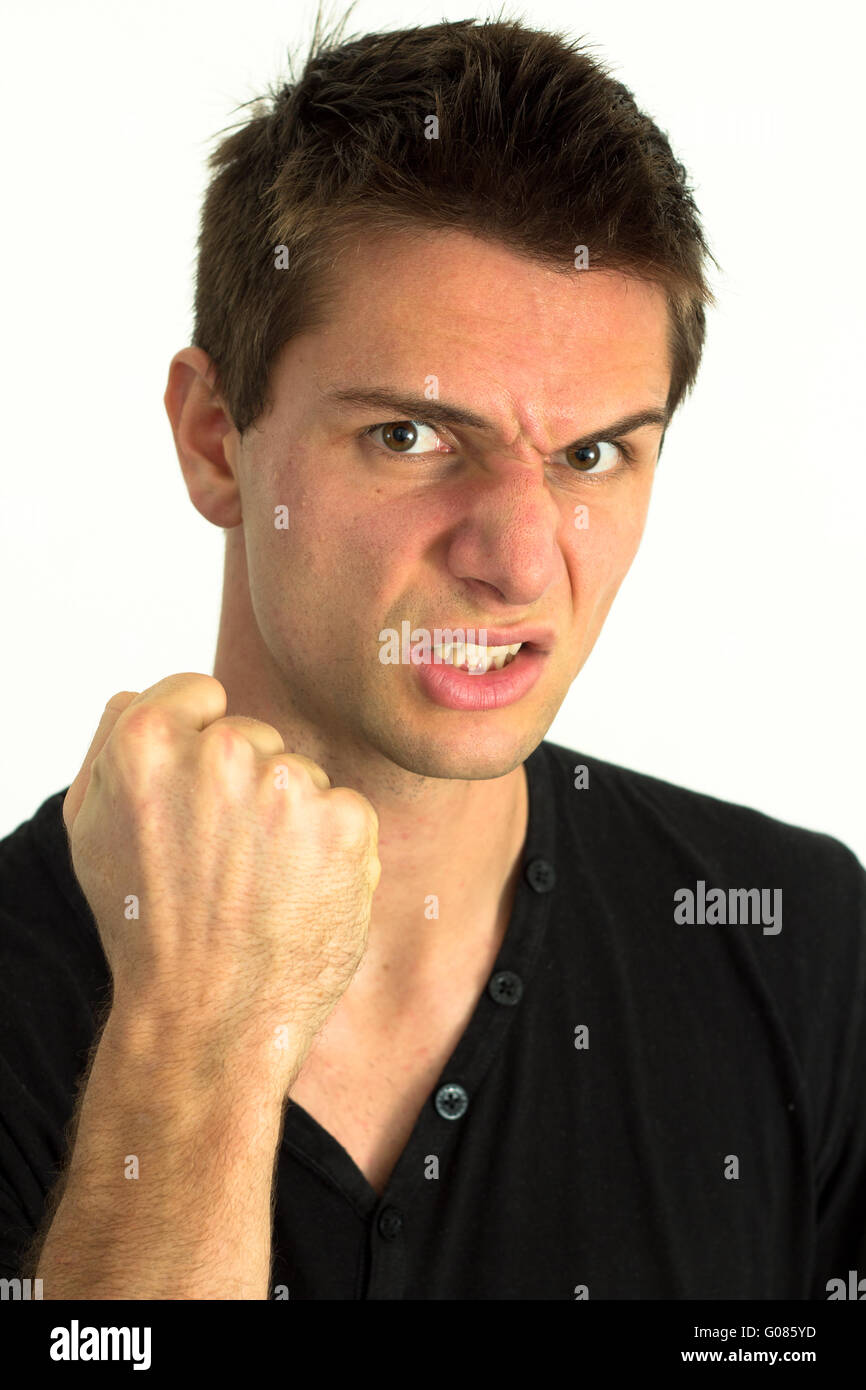 Man showing fist hi-res stock photography and images - Alamy