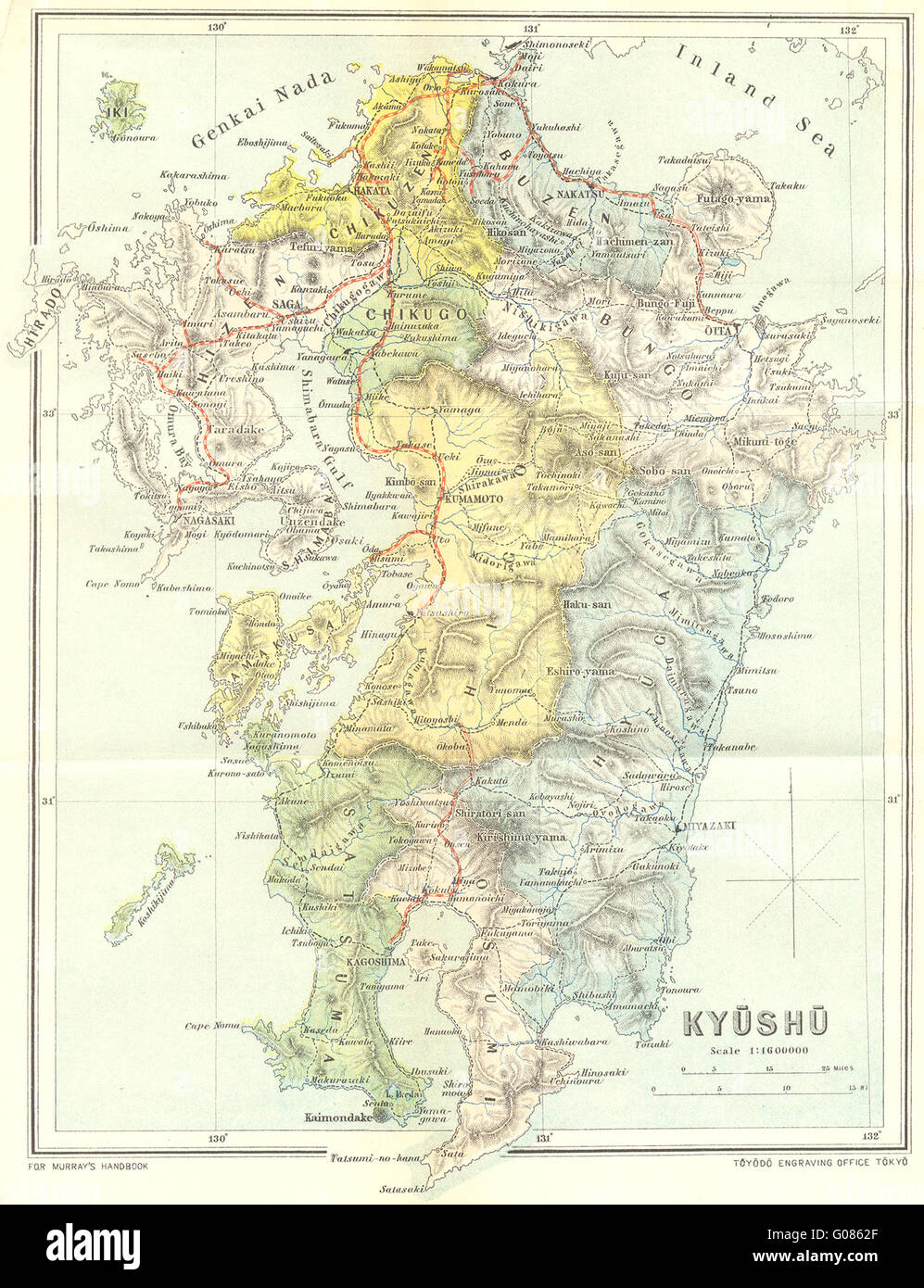 Kyushu map hi-res stock photography and images - Alamy