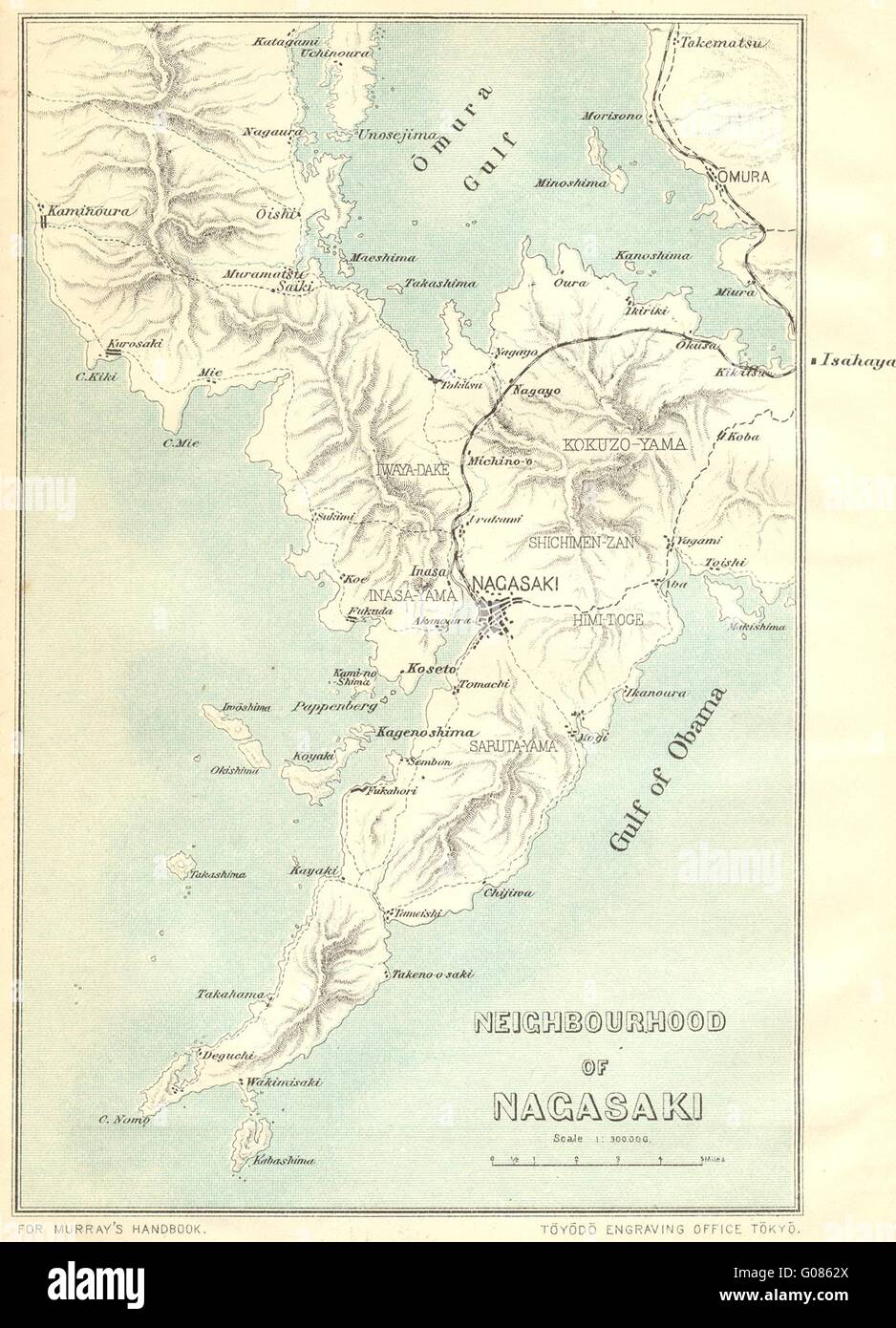 Map of nagasaki hi-res stock photography and images - Alamy