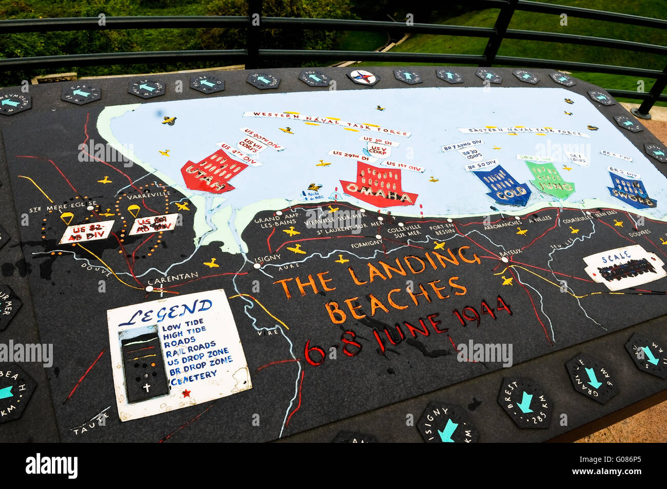 D-day beach map Stock Photo - Alamy