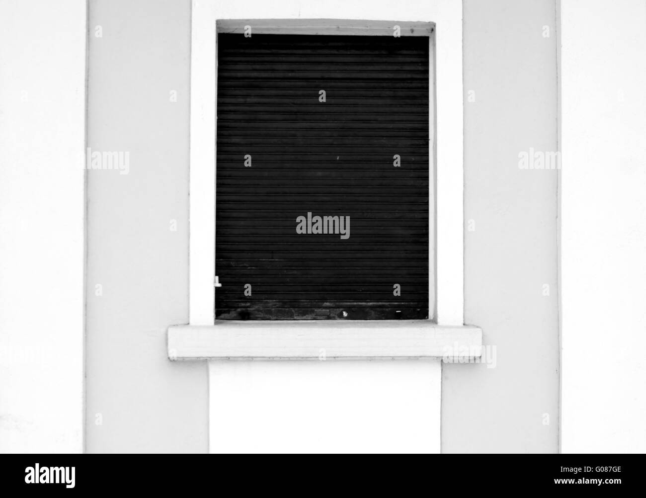Window with shutter Black and White Stock Photos & Images - Alamy