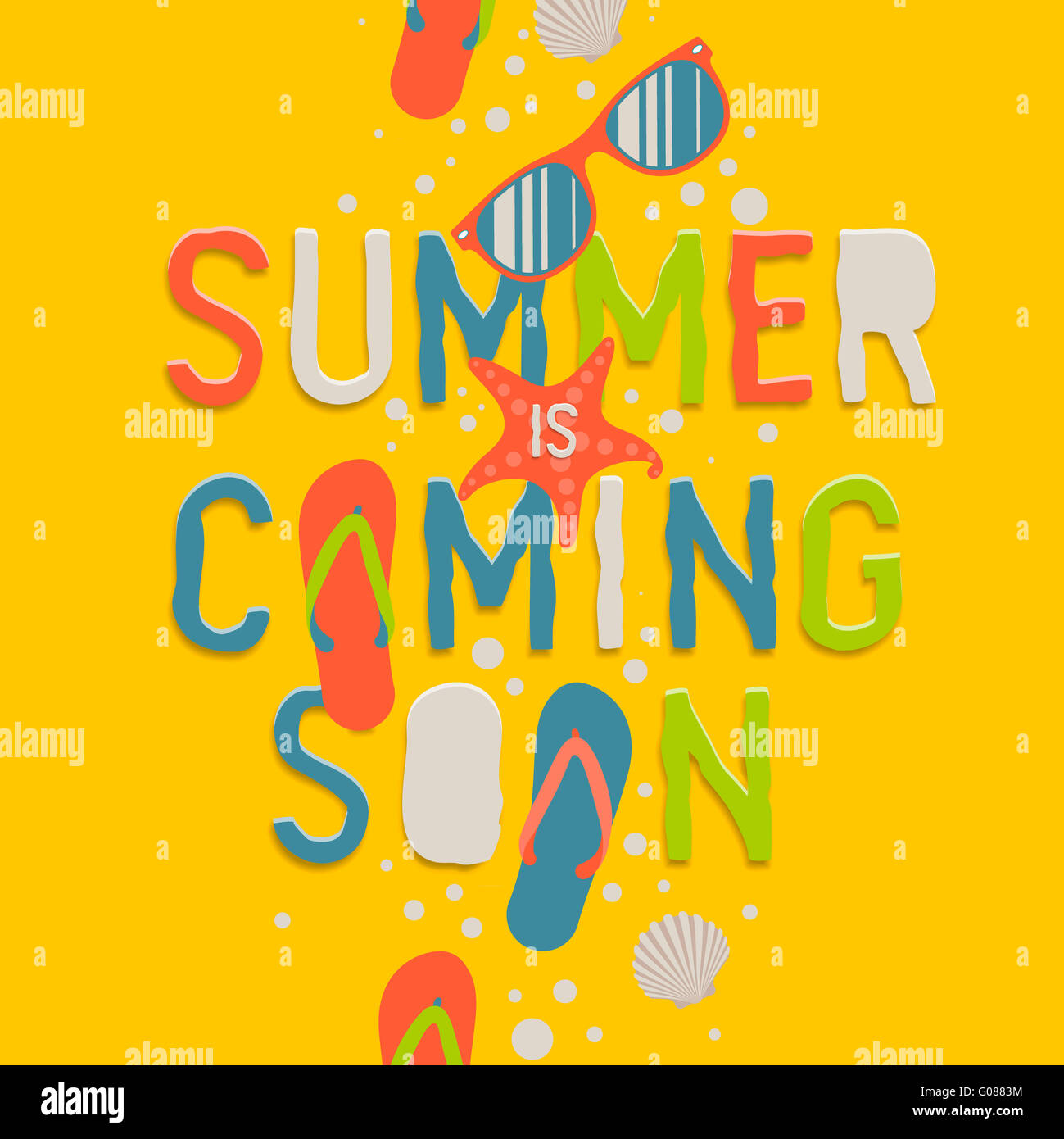 Summer coming soon, creative graphic background Stock Photo - Alamy