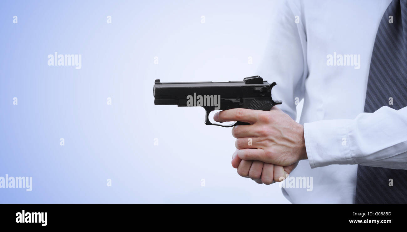 Aggressive and angry businessman, business failure concepts Stock Photo ...