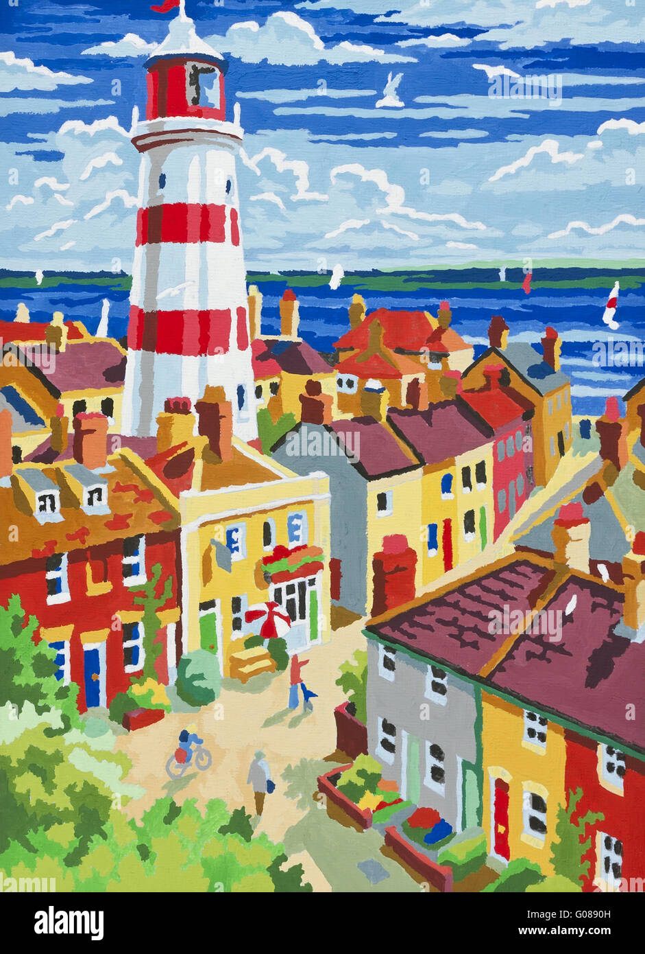 beacon in the old Dutch city Stock Photo - Alamy