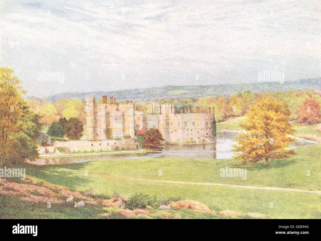 Leeds castle painting hi-res stock photography and images - Alamy