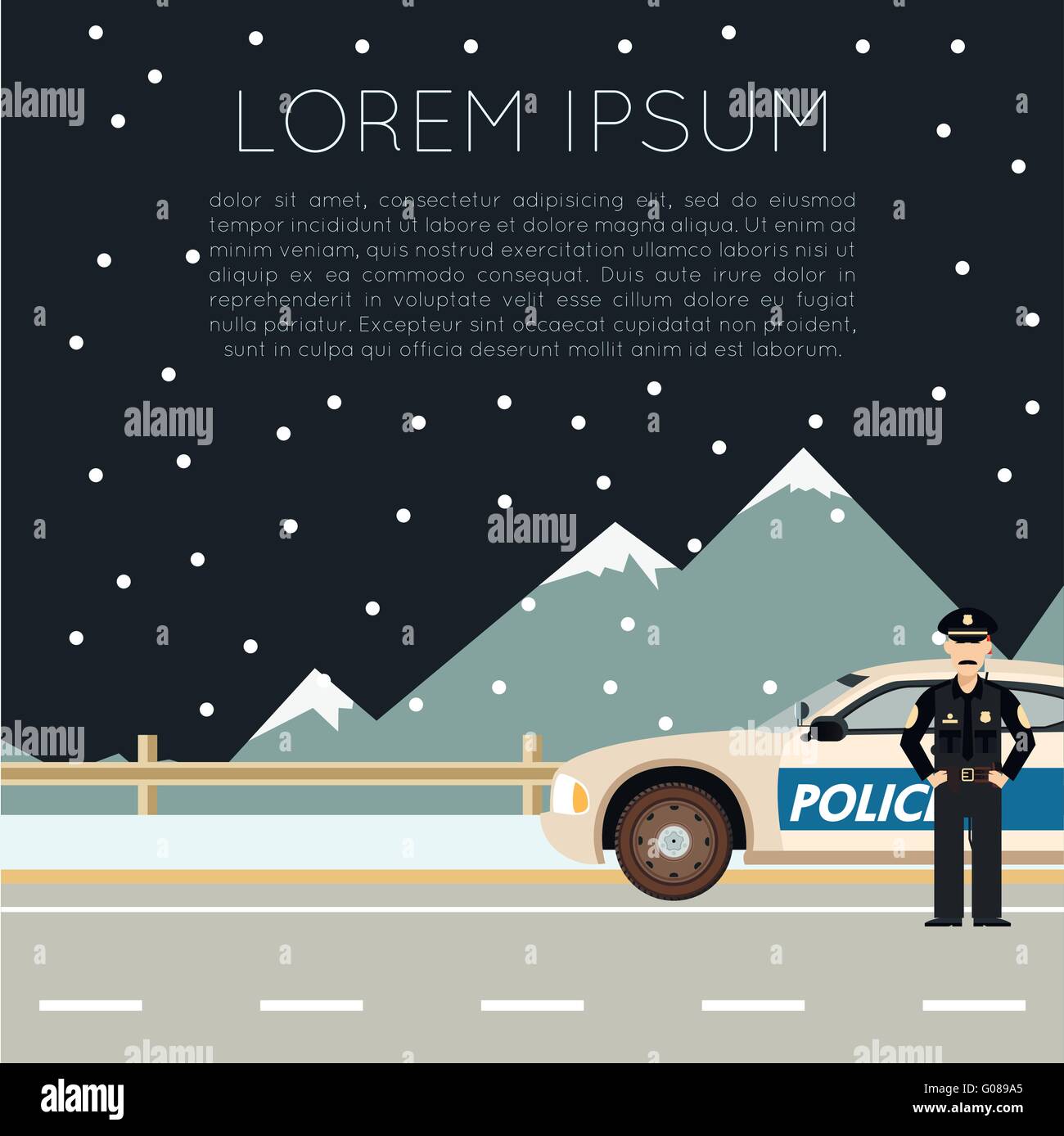 Police on the road banner Stock Vector Image & Art - Alamy