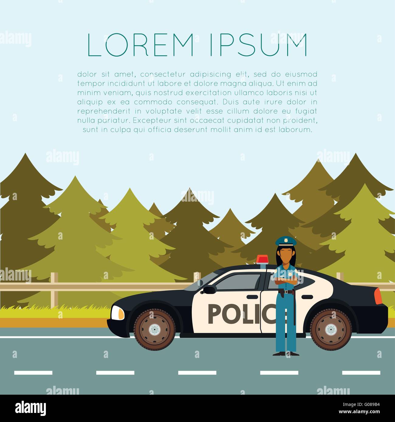 Policeman on the street Stock Vector Images - Alamy