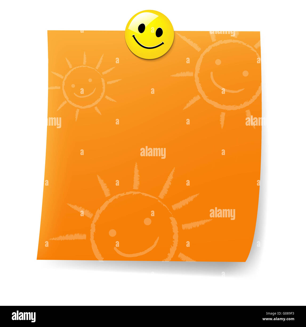 Orange blank sticky note yellow hi-res stock photography and images - Alamy
