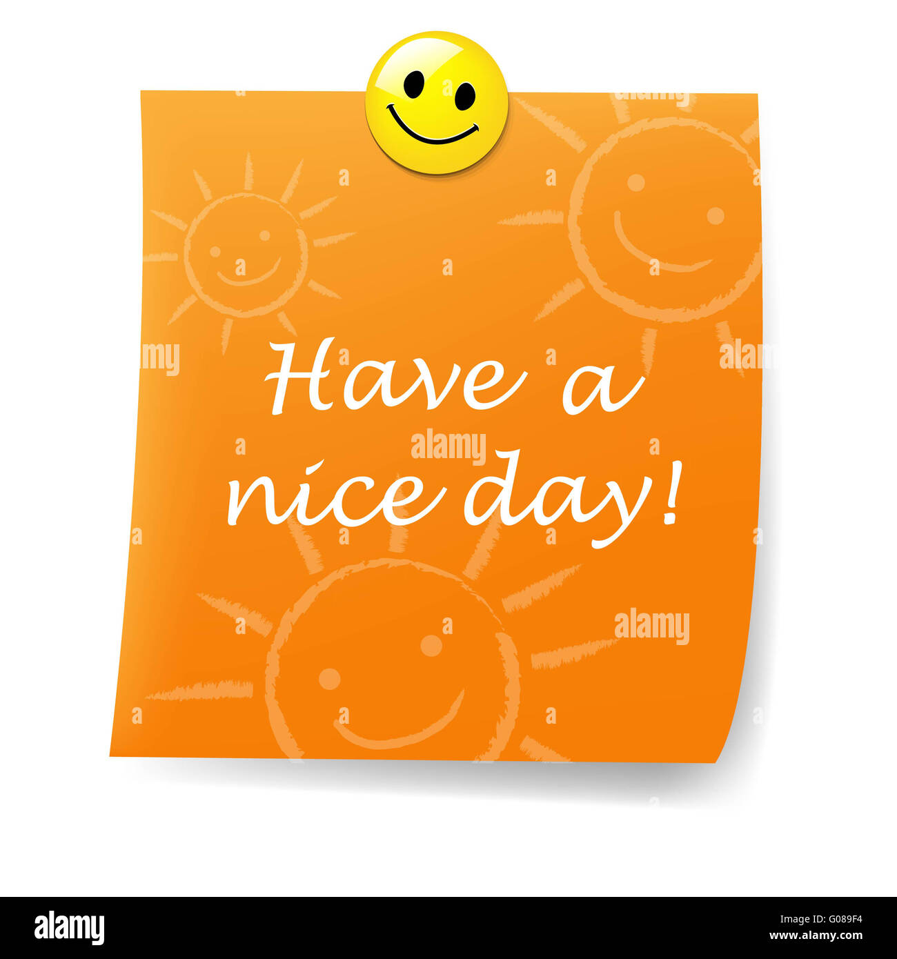 Orange Blank Sticky Note With Yellow Push Pin Stock Photo - Alamy