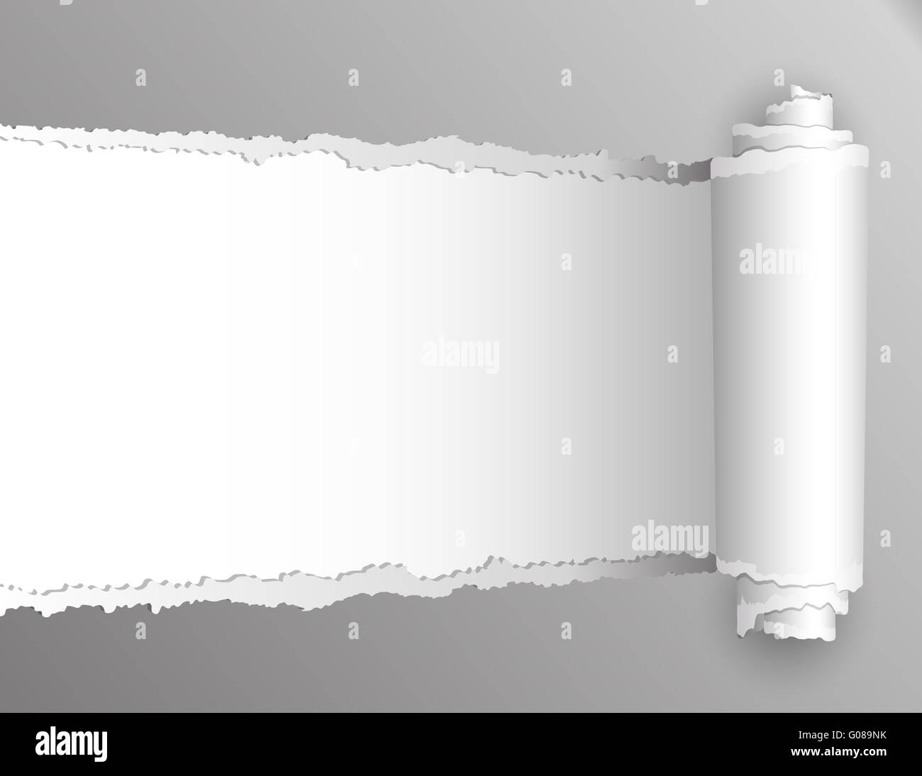 Torn paper with opening showing white background Stock Photo - Alamy