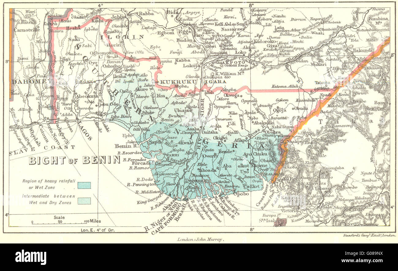 Nigeria map antique hi-res stock photography and images - Alamy