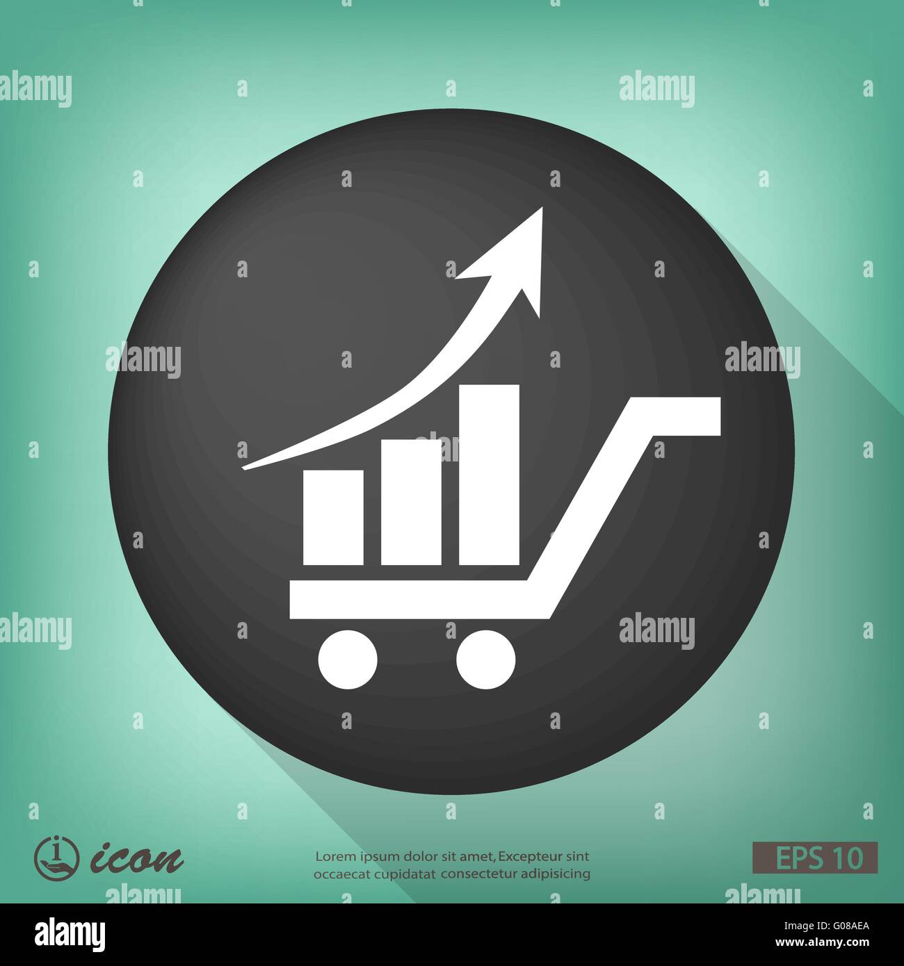 Pictograph of graph. Vector concept illustration for design. Eps 10 ...