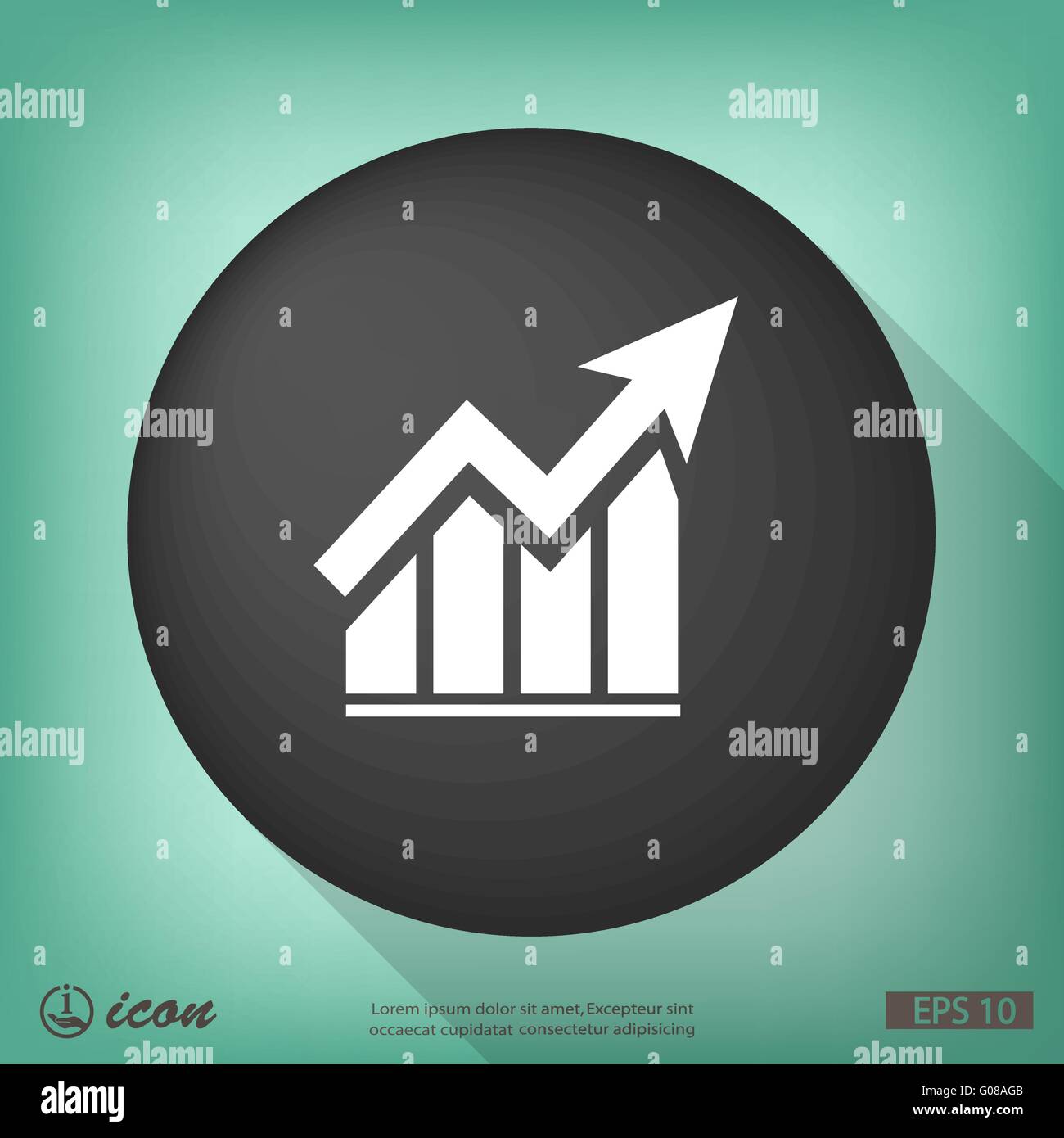 Pictograph of graph. Vector concept illustration for design. Eps 10 ...