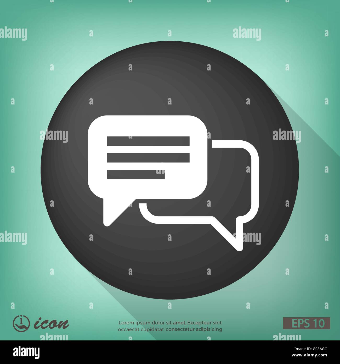 Pictograph of message or chat. Vector concept illustration for design ...