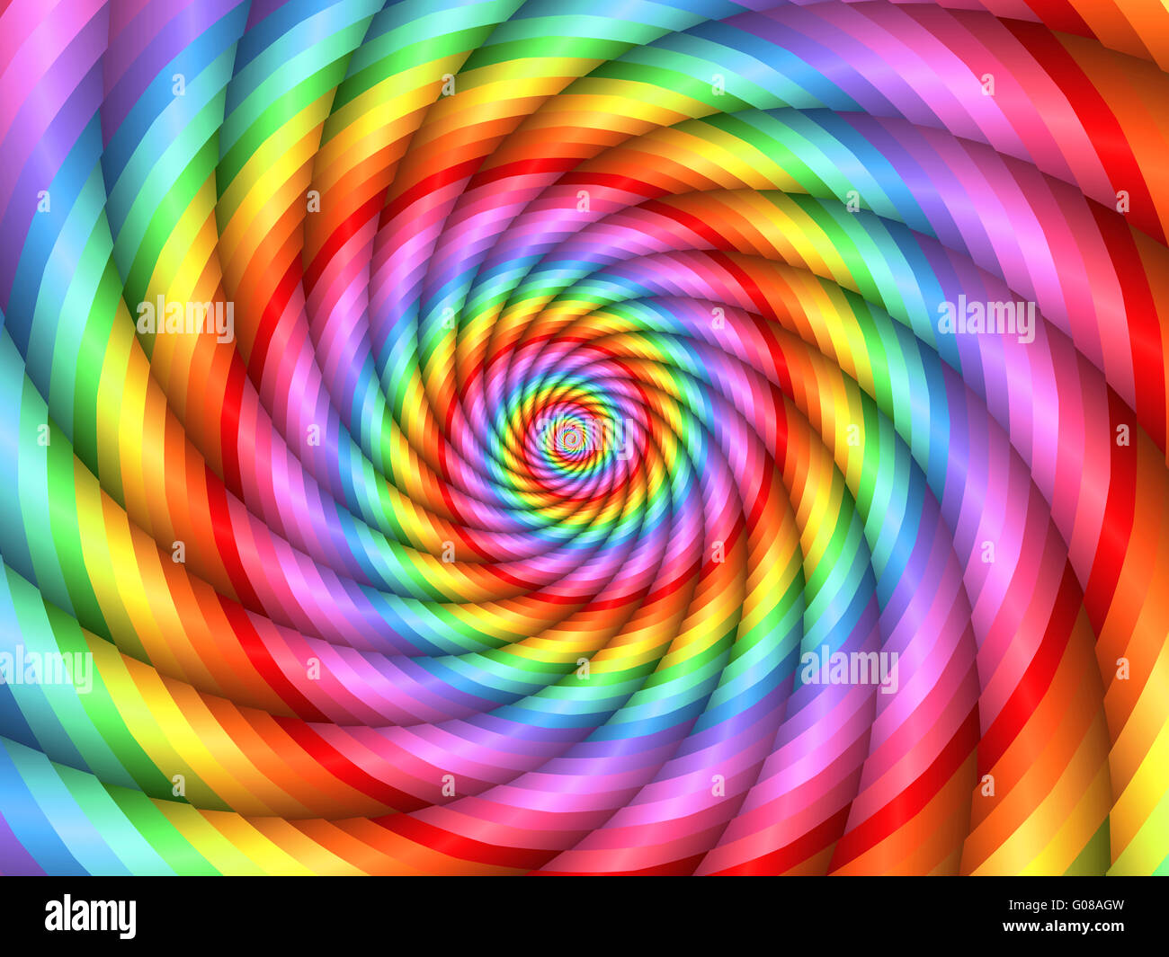 Beautiful rainbow psychedelic spiral fractal hi-res stock photography ...