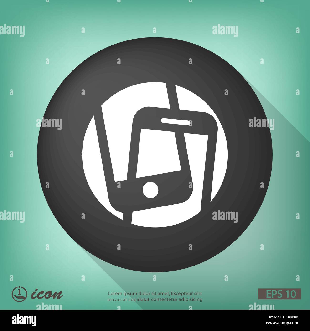 Pictograph of mobile. Vector concept illustration for design. Eps 10 ...