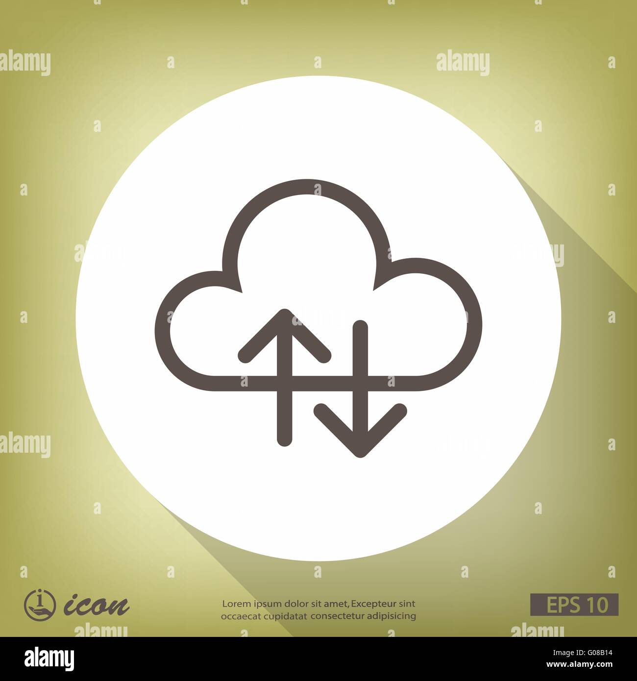 Pictograph of cloud. Vector concept illustration for design. Eps 10 ...
