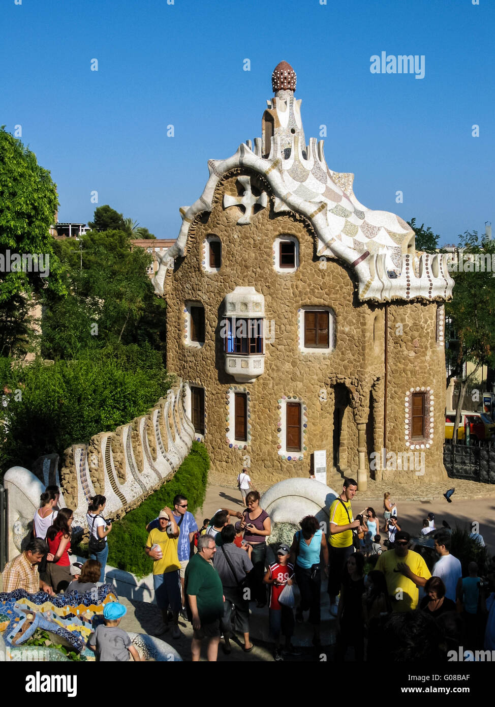 Casa del Guarda, Parc Guell, Barcelona, Catalonia, Spain, Europe Stock ...