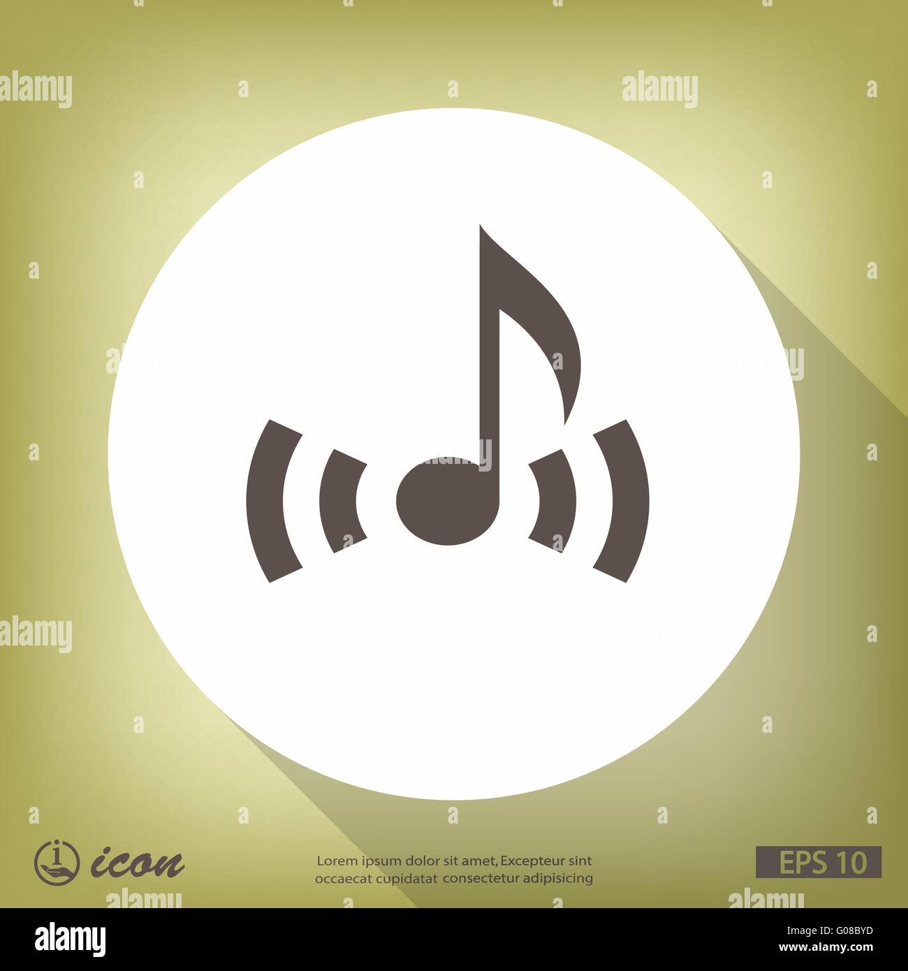 Pictograph of music note. Vector concept illustration for design. Eps ...