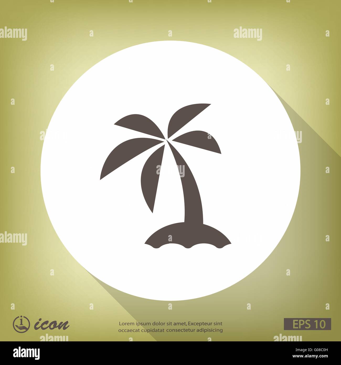 Pictograph of island. Vector concept illustration for design. Eps 10 ...