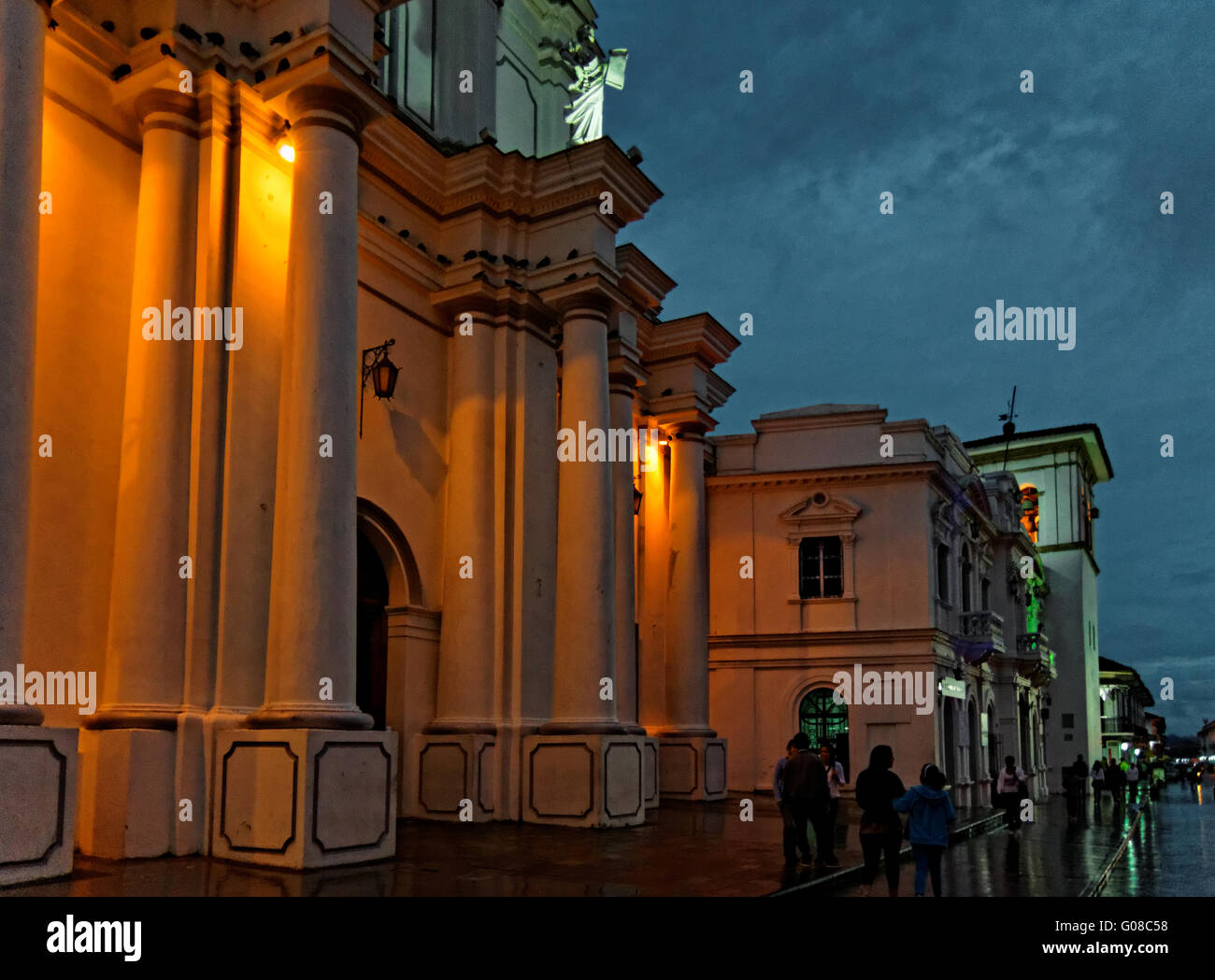 Cathedral and Clock tower, Popayán, Colombia Stock Photo - Alamy
