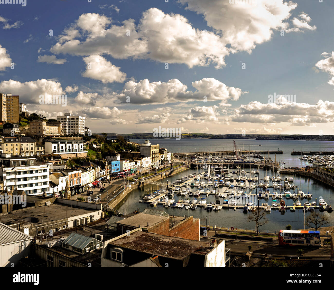 GB - DEVON: Torquay Inner Harbour and Town (English Riviera Stock Photo ...