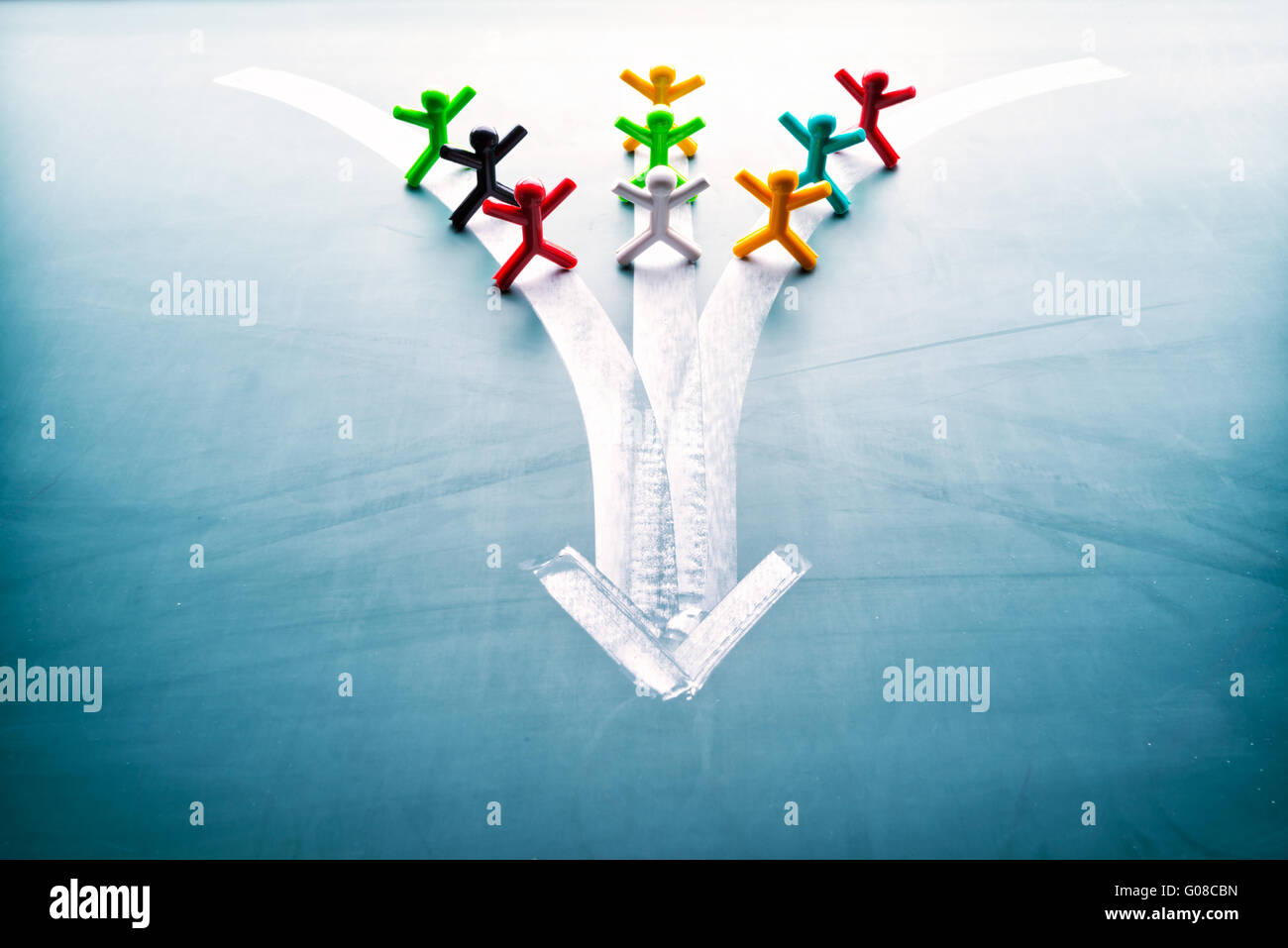 Teamwork concept, group of people with the same goal Stock Photo - Alamy