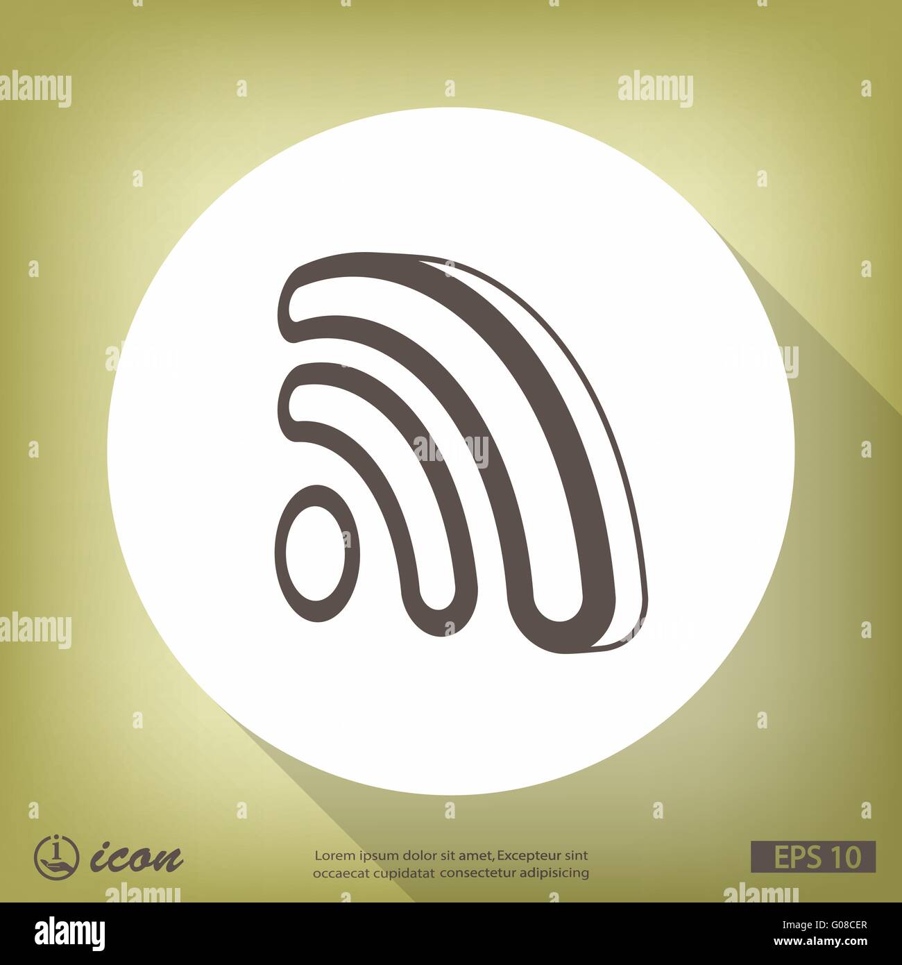 Pictograph of RSS. Vector concept illustration for design. Eps 10 Stock ...