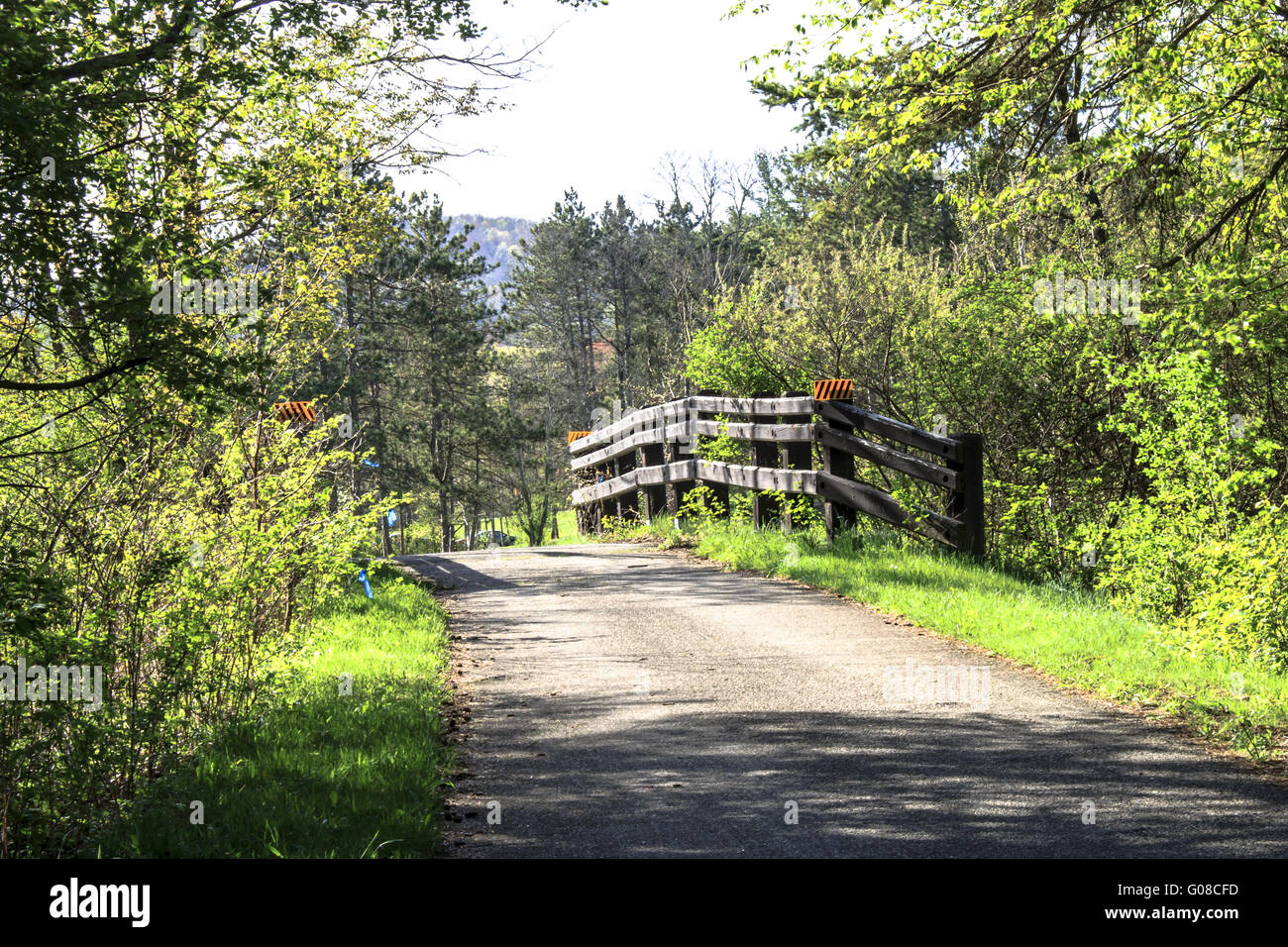 Spring Bike Path Stock Photo - Alamy