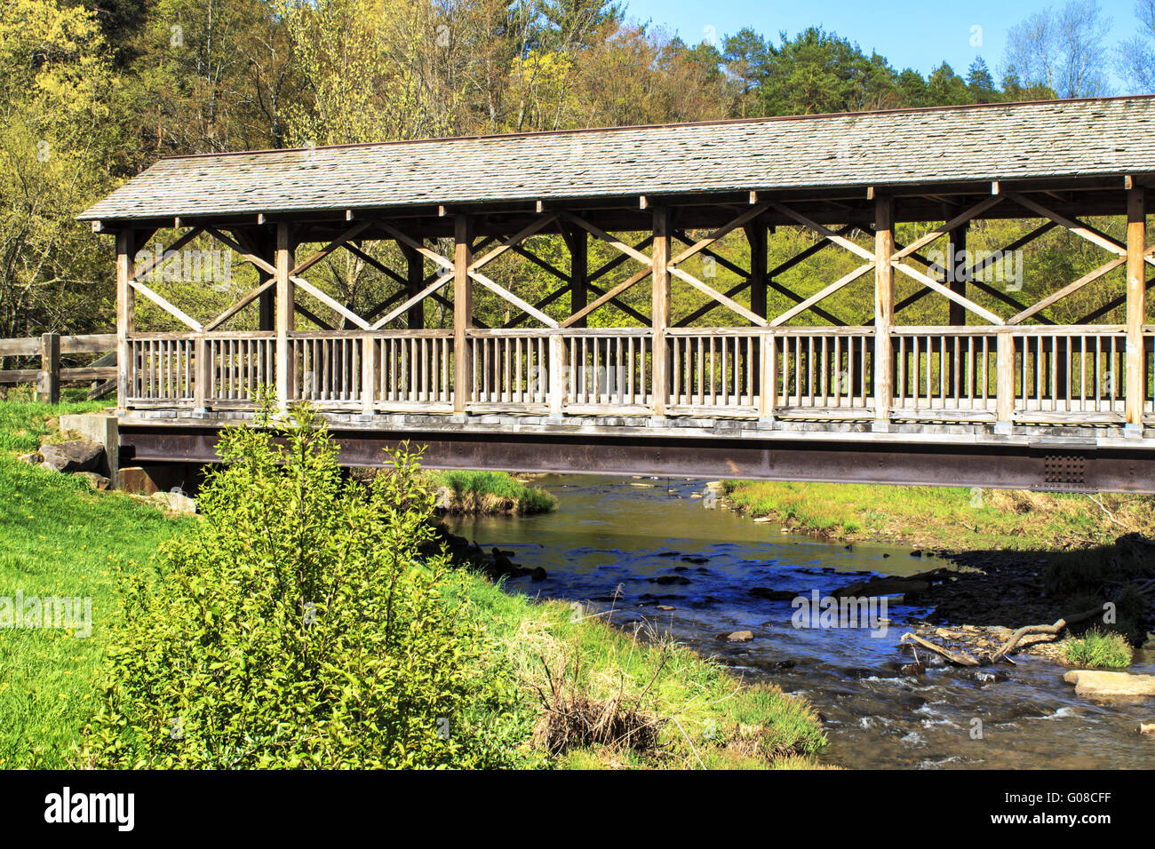 Covered bridge railing hi-res stock photography and images - Alamy