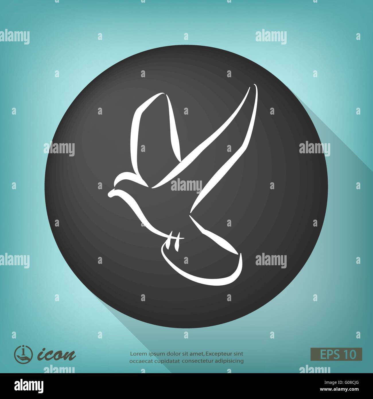 Pictograph of bird. Vector concept illustration for design. Eps 10 ...