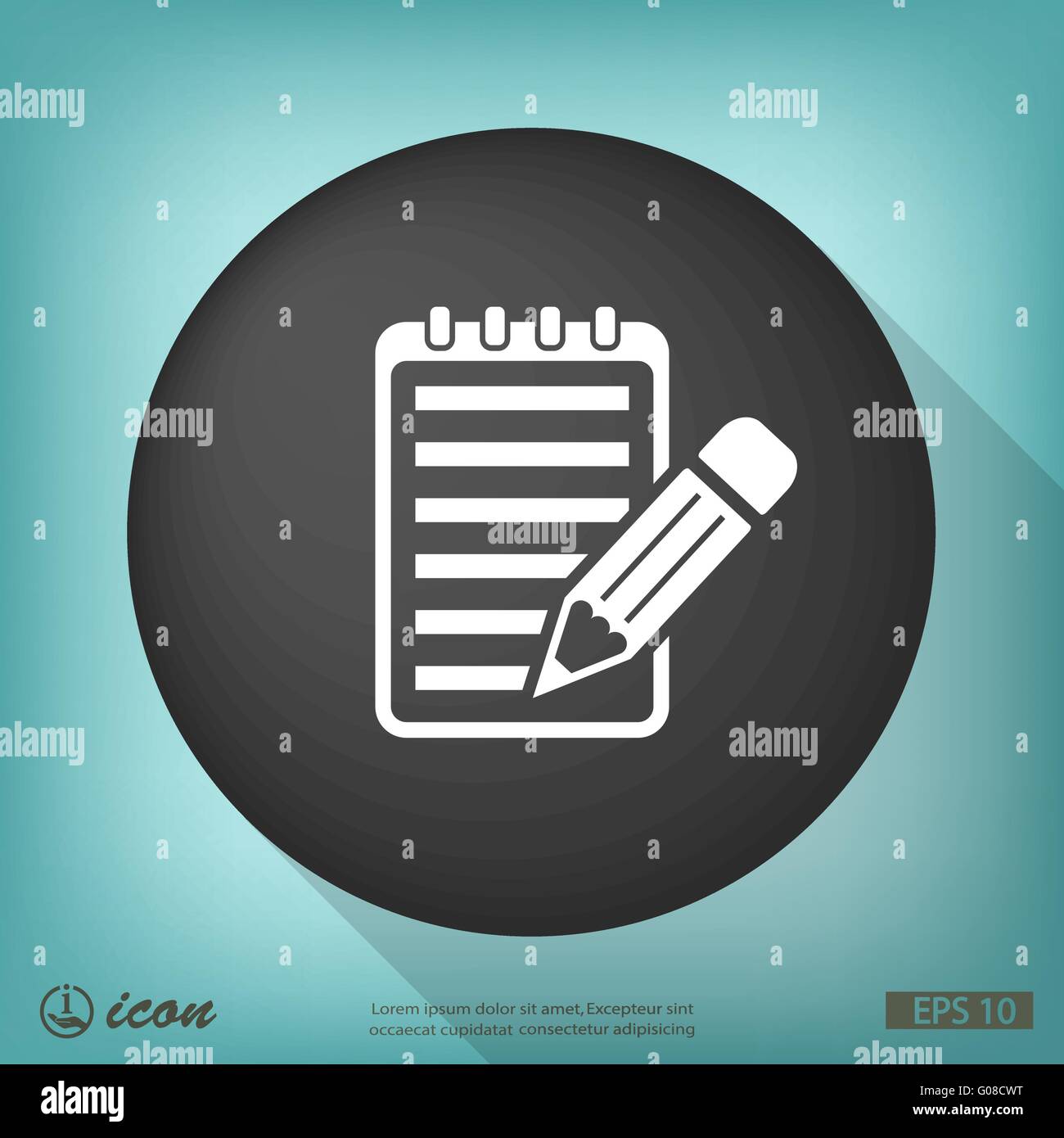 Pictograph of note. Vector concept illustration for design. Eps 10 ...