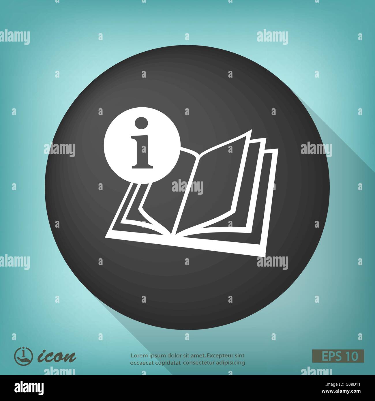 Pictograph of book. Vector concept illustration for design. Eps 10 ...