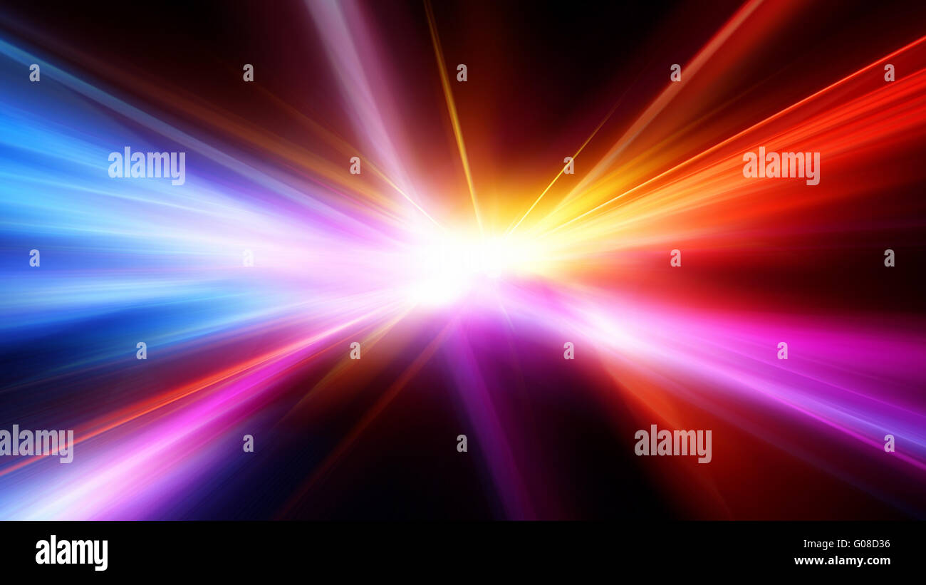 Bright flash. Abstract motion blur background with power explosion ...