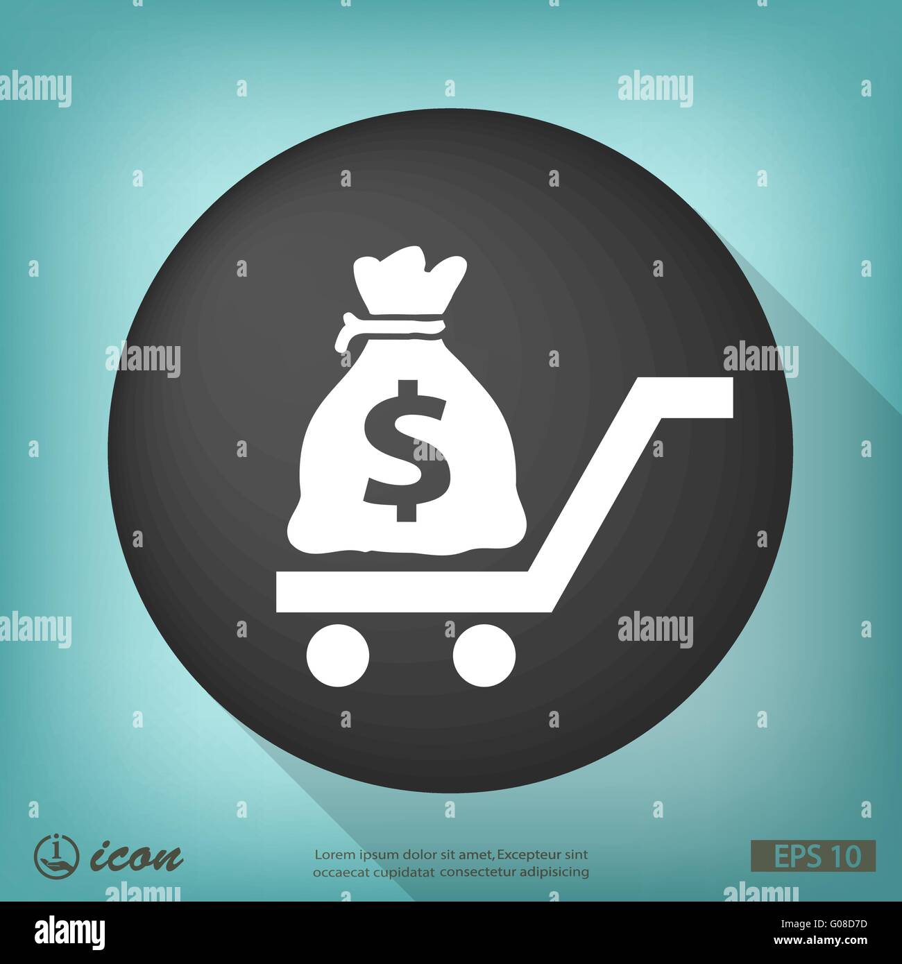 Pictograph of money. Vector concept illustration for design. Eps 10 ...