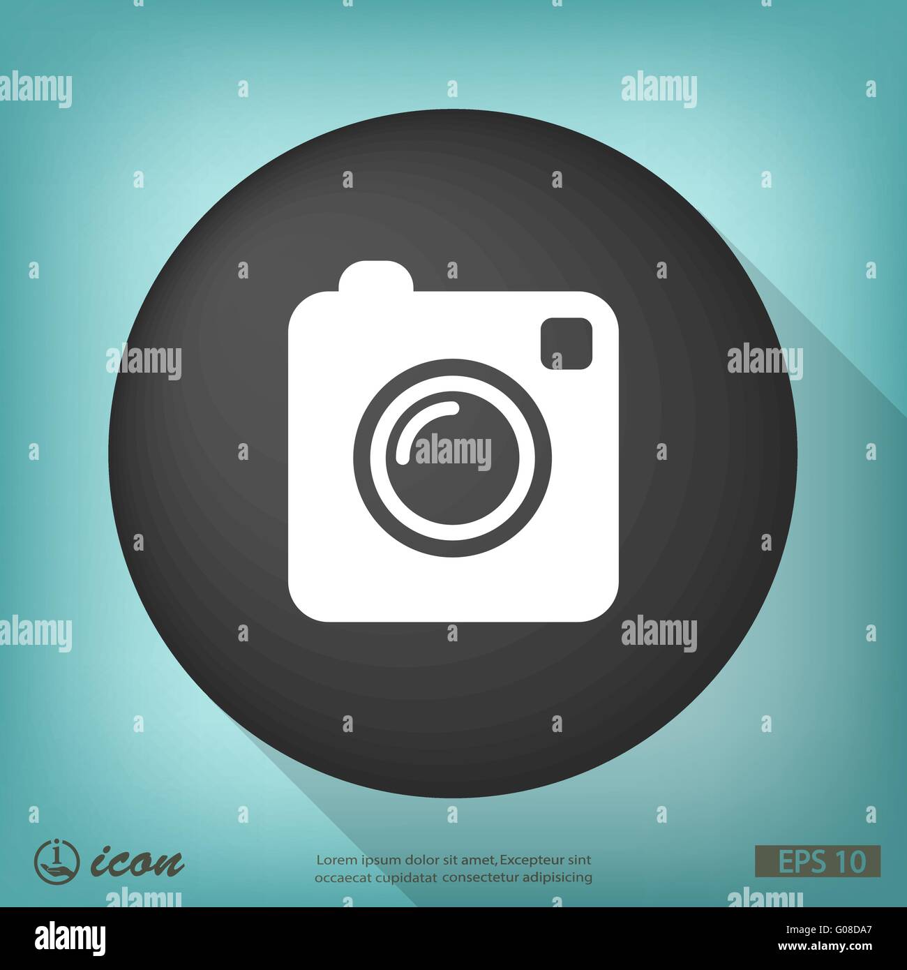 Pictograph of camera. Vector concept illustration for design. Eps 10 ...