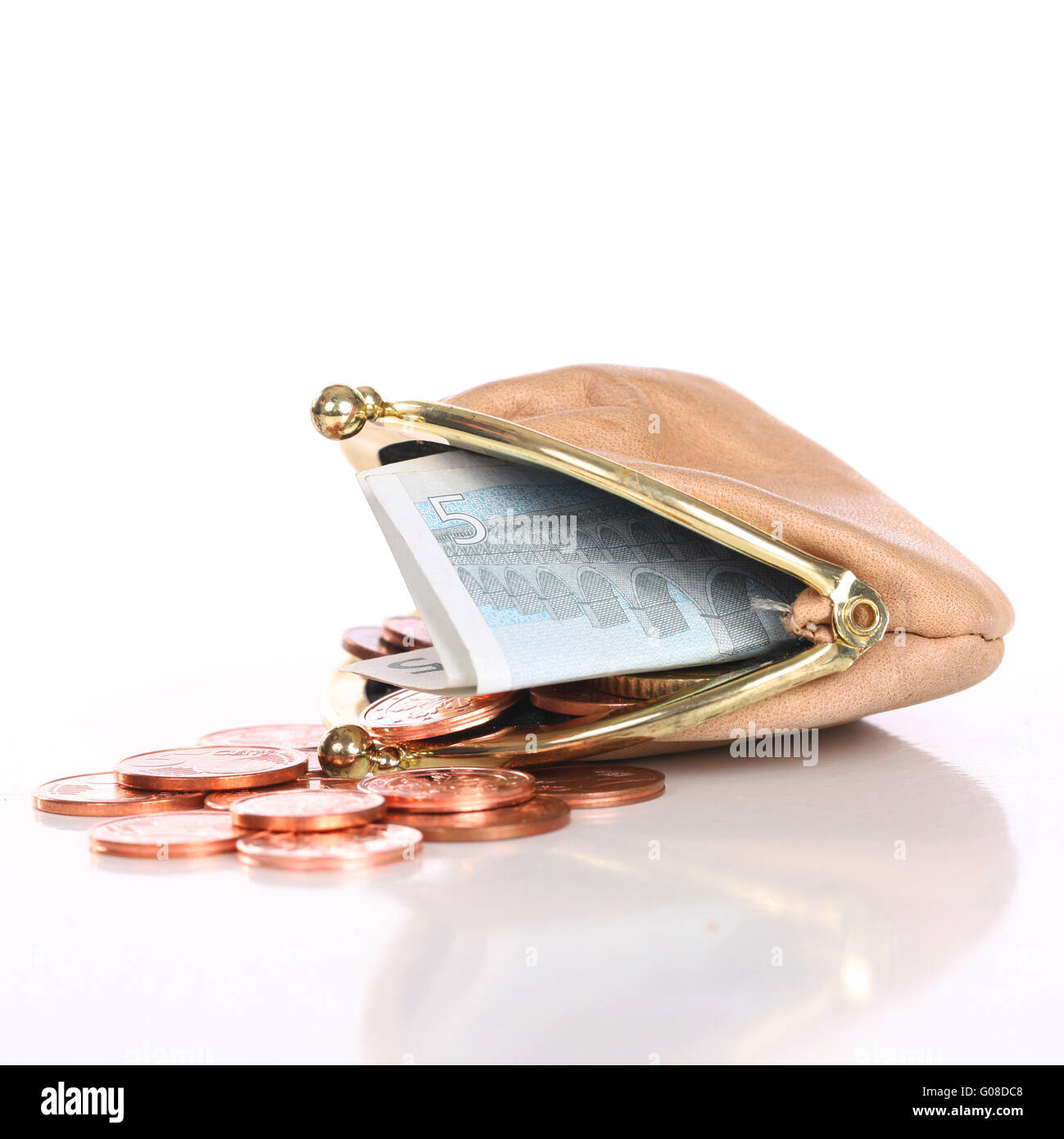 purse with small money Stock Photo - Alamy
