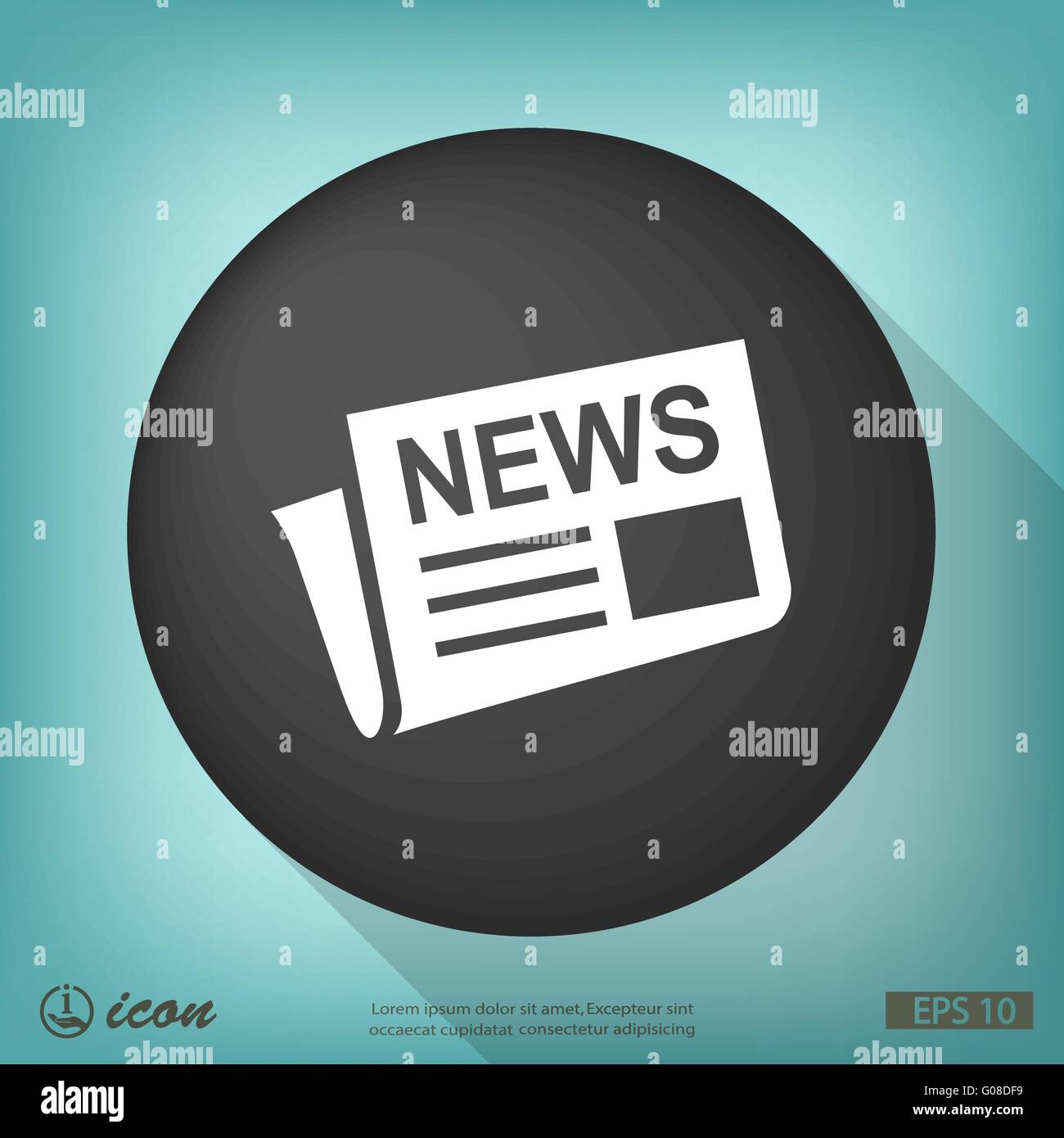 News icon. Vector concept illustration for design. Eps 10 Stock Vector ...