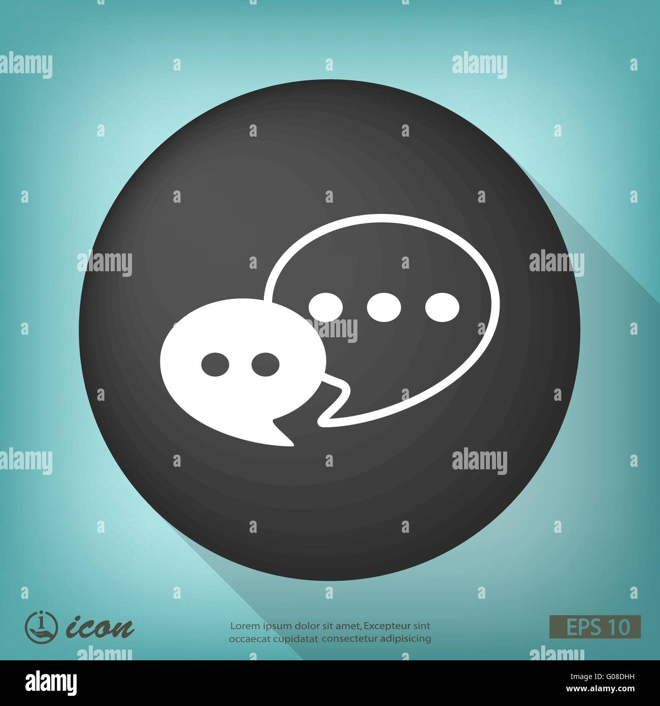 Pictograph of message or chat. Vector concept illustration for design ...