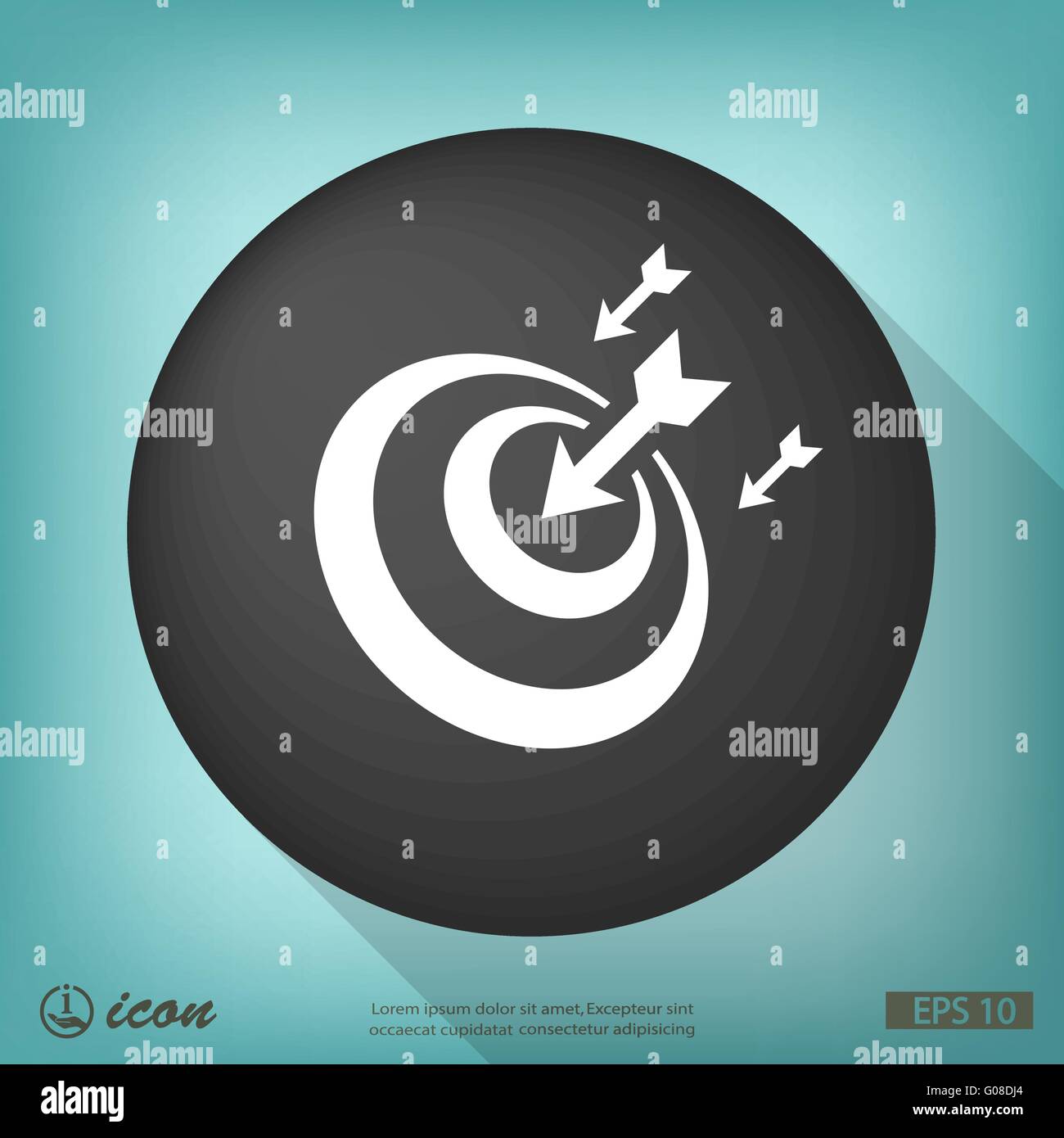 Pictograph of target. Vector concept illustration for design. Eps 10 ...