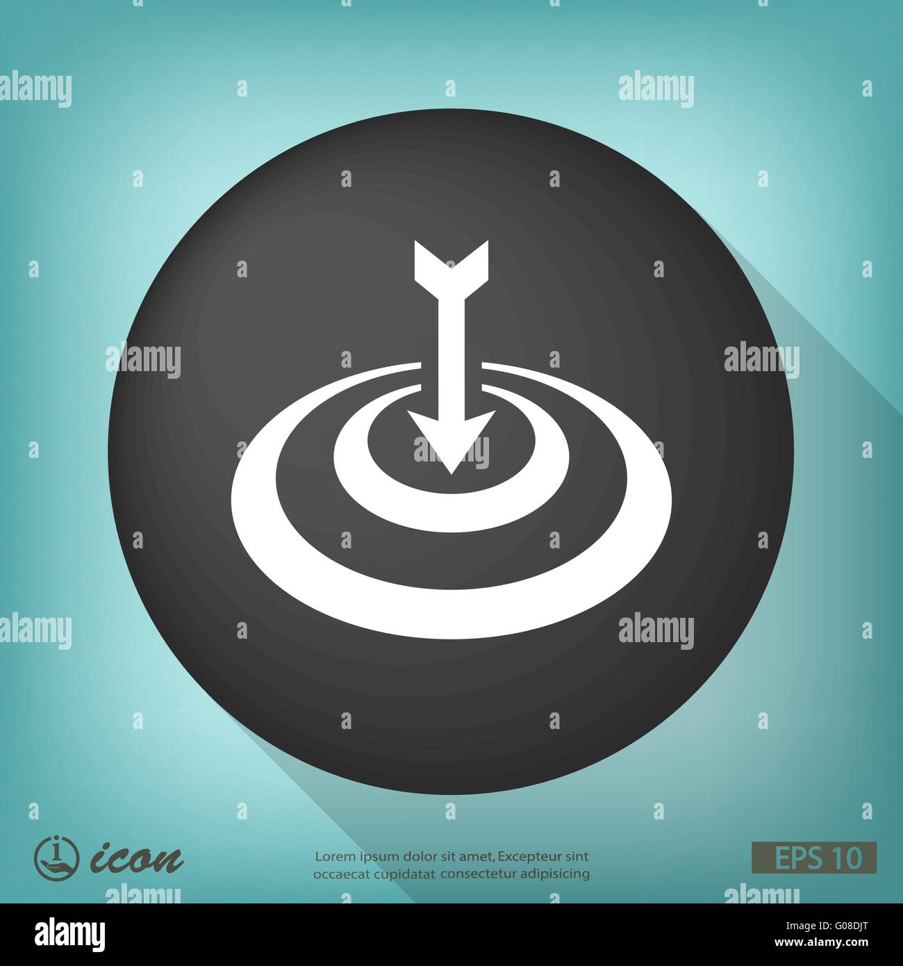 Pictograph of target. Vector concept illustration for design. Eps 10 ...