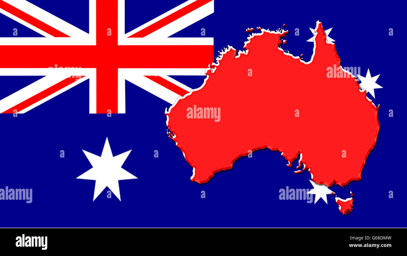 Australia Flag Map High Resolution Stock Photography and Images - Alamy